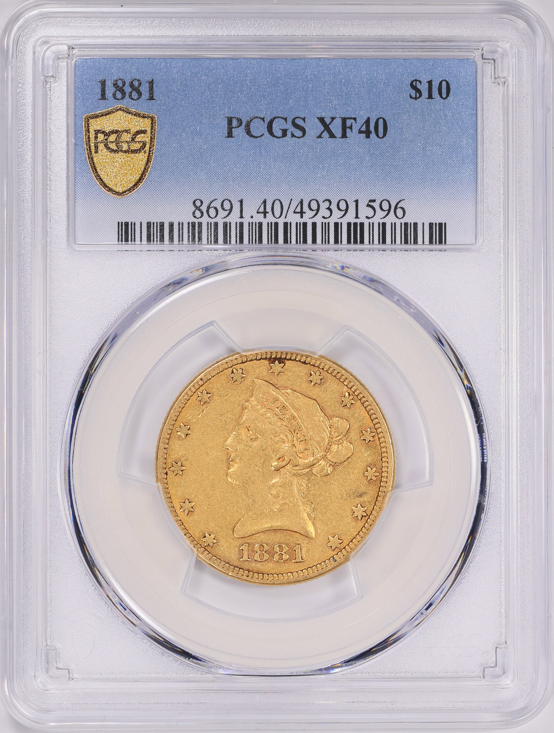 1881 Liberty Gold Eagle PCGS XF-40 (Item 1609055) | GreatCollections Coin Auctions