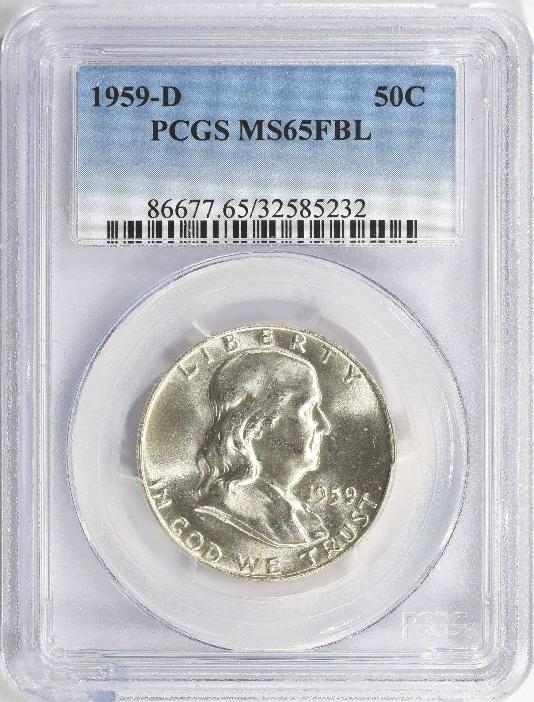 1959-D Franklin Half Dollar PCGS MS-65 FBL (Item 1609312 ...