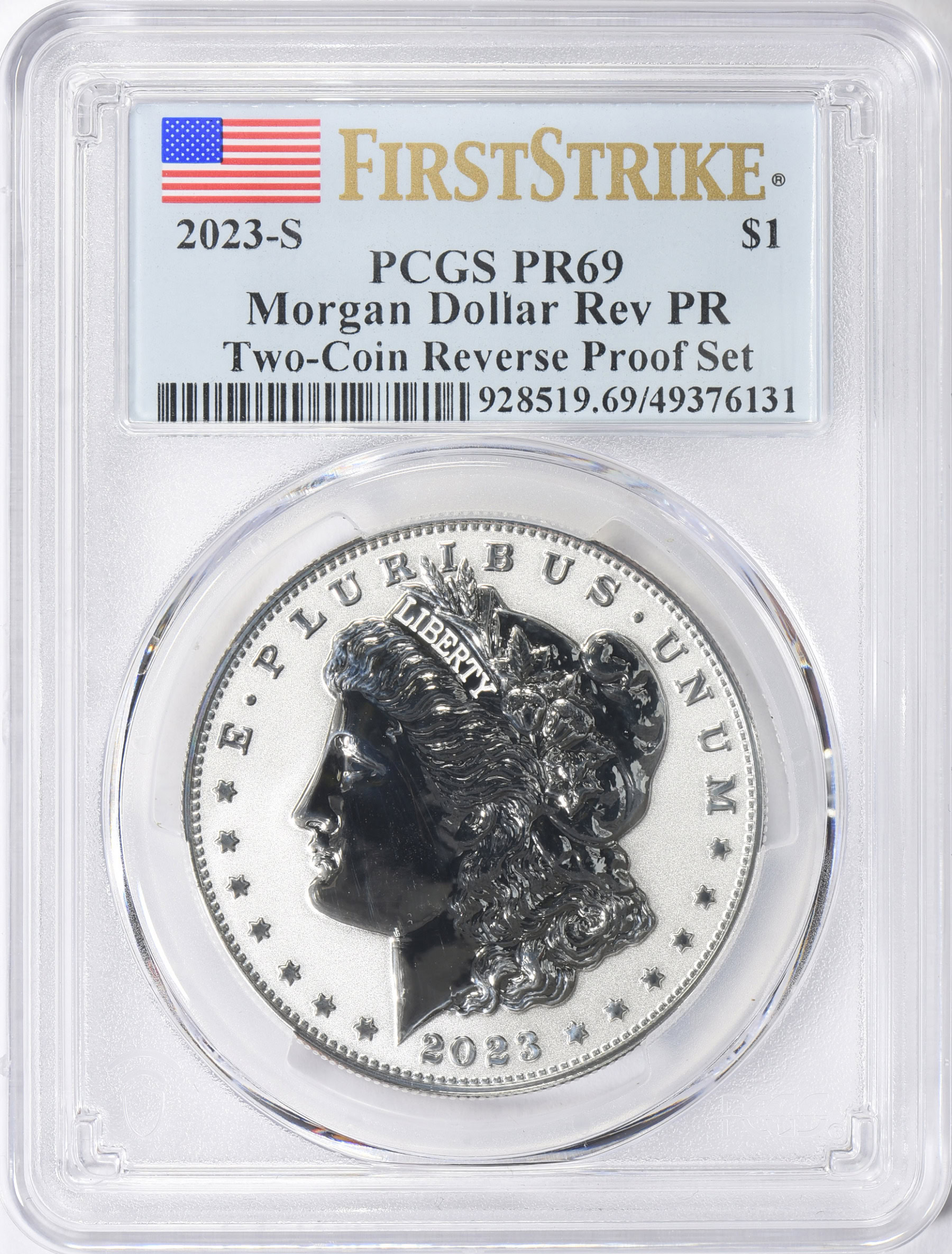 2023-S Morgan Silver Dollar Reverse Proof First Strike PCGS Proof-69 ...