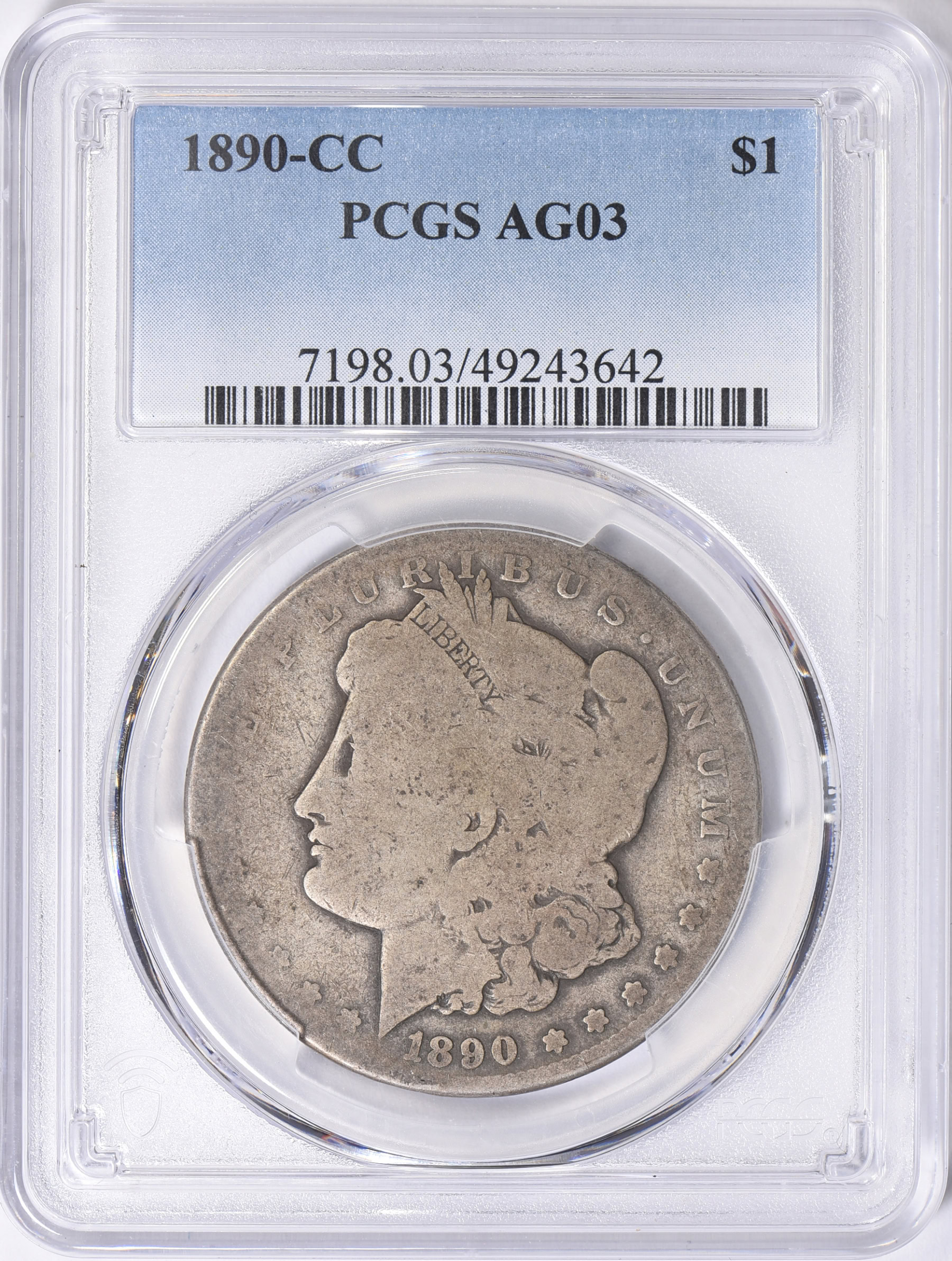 1890-CC Morgan Silver Dollar PCGS AG-03 (Item 1611008) | GreatCollections Coin Auctions