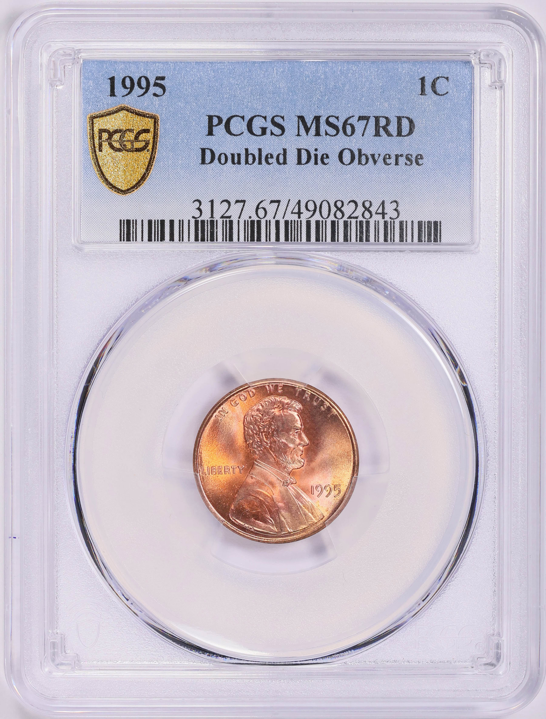1995 Lincoln Cent Doubled Die Obverse PCGS MS-67 RD (Item 1612354 ...