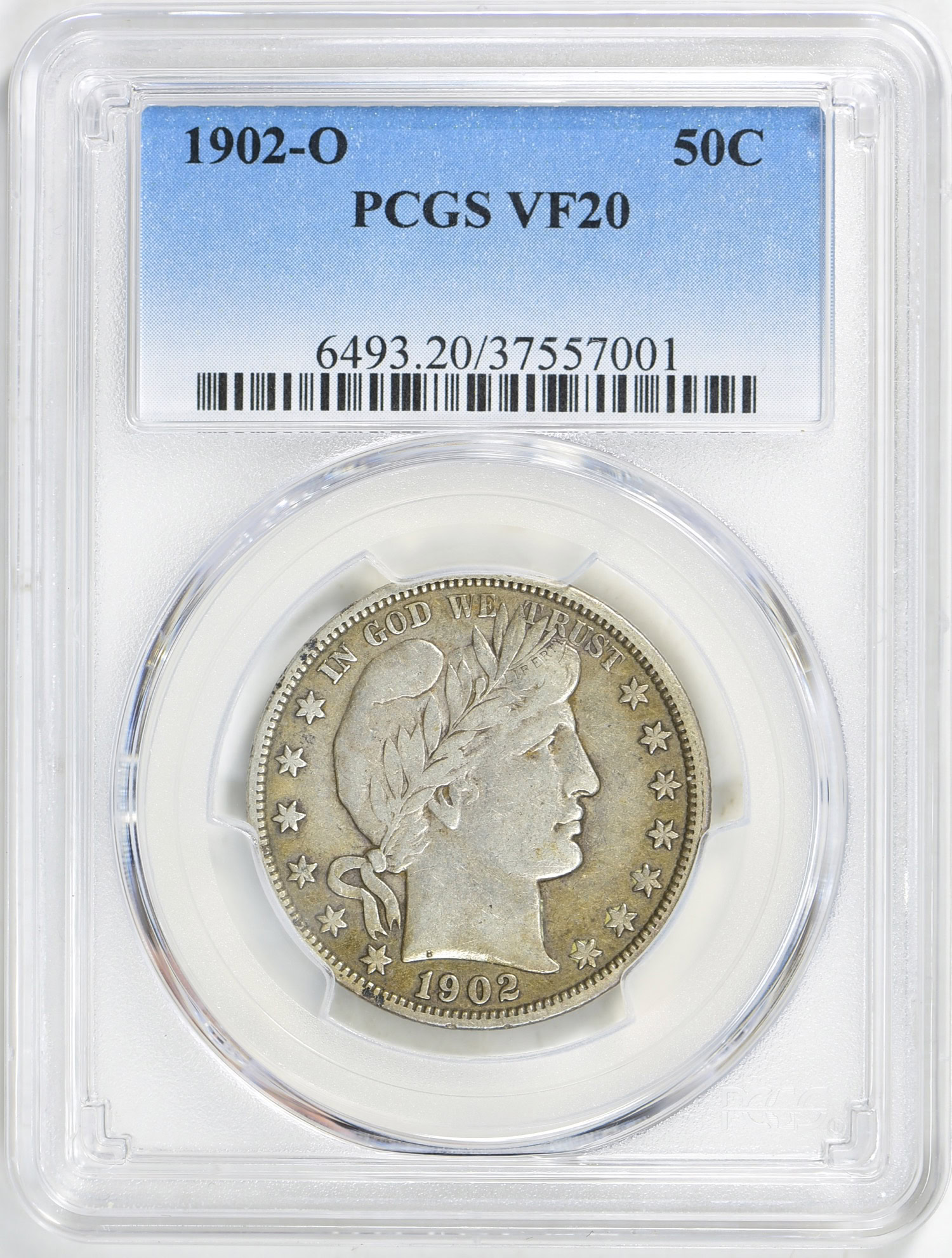 1902-O Barber Half Dollar PCGS VF-20 (Item 1612806) | GreatCollections Coin Auctions
