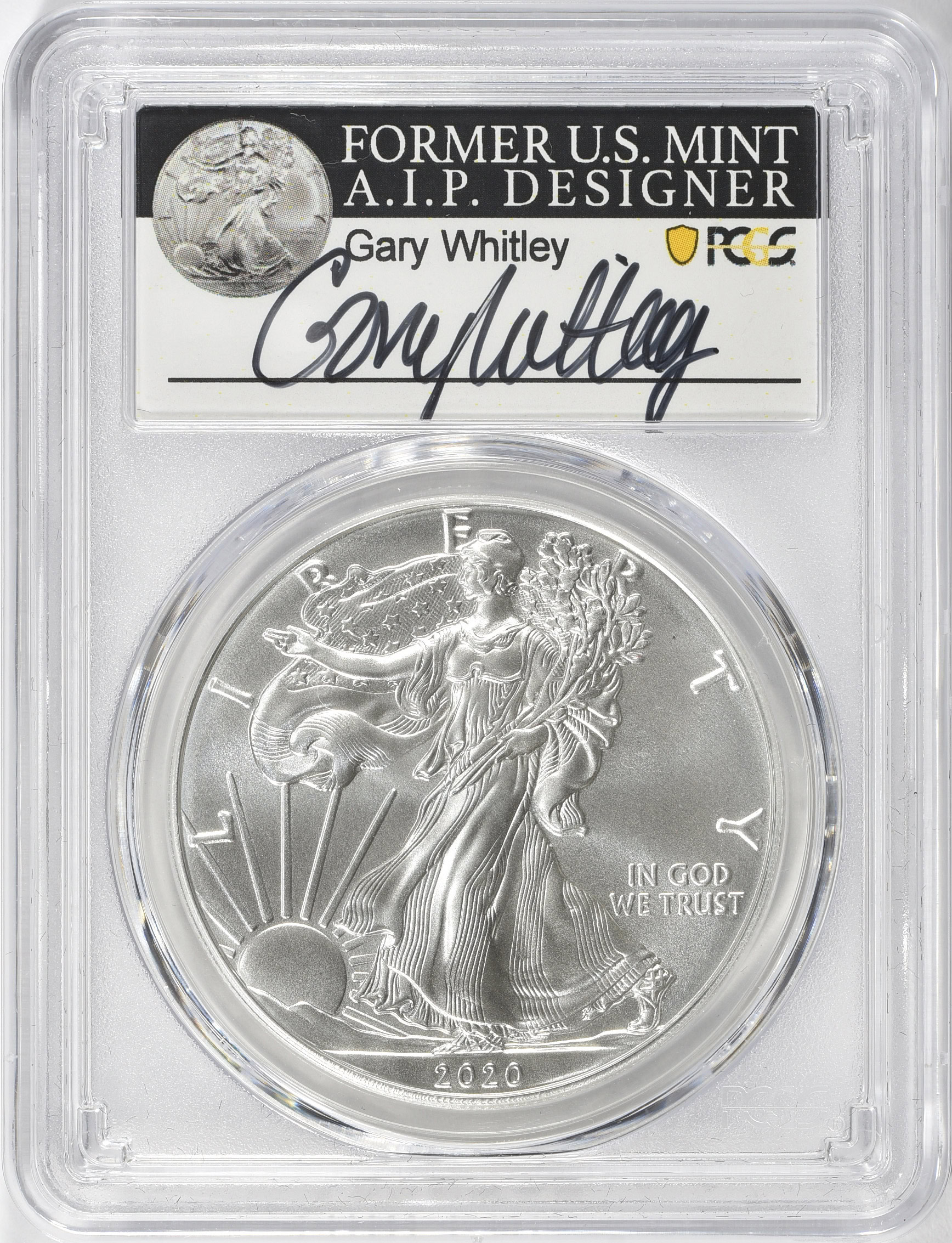 2020 $1 Silver Eagle PCGS MS-70 (Gary Whitley Signed Label) (Item ...