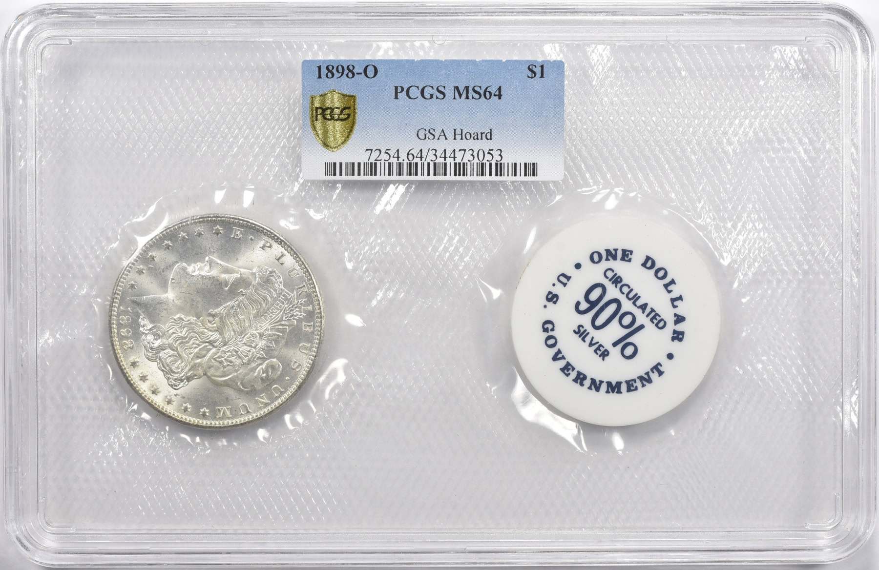 1898-O Morgan Silver Dollar PCGS MS-64 (GSA Soft Pack) | PCGS Cert #34473053 | GreatCollections ...