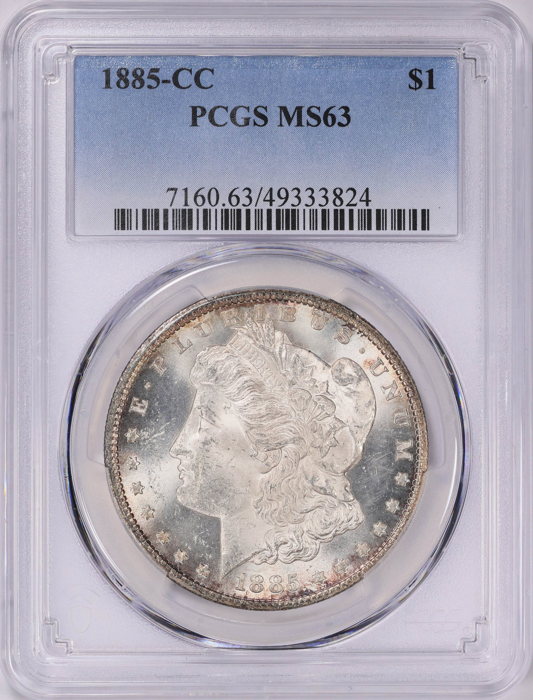 1885-CC Morgan Silver Dollar PCGS MS-63 (Item 1613681) | GreatCollections Coin Auctions