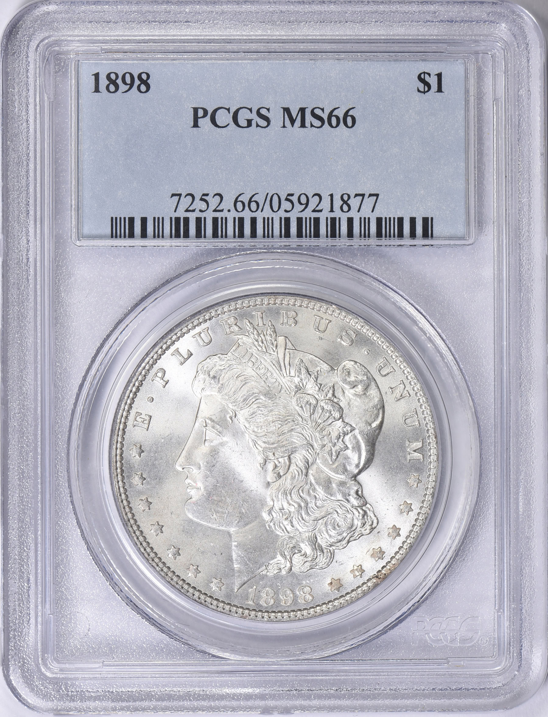 1898 Morgan Silver Dollar PCGS MS-66 (Item 1614044) | GreatCollections Coin Auctions