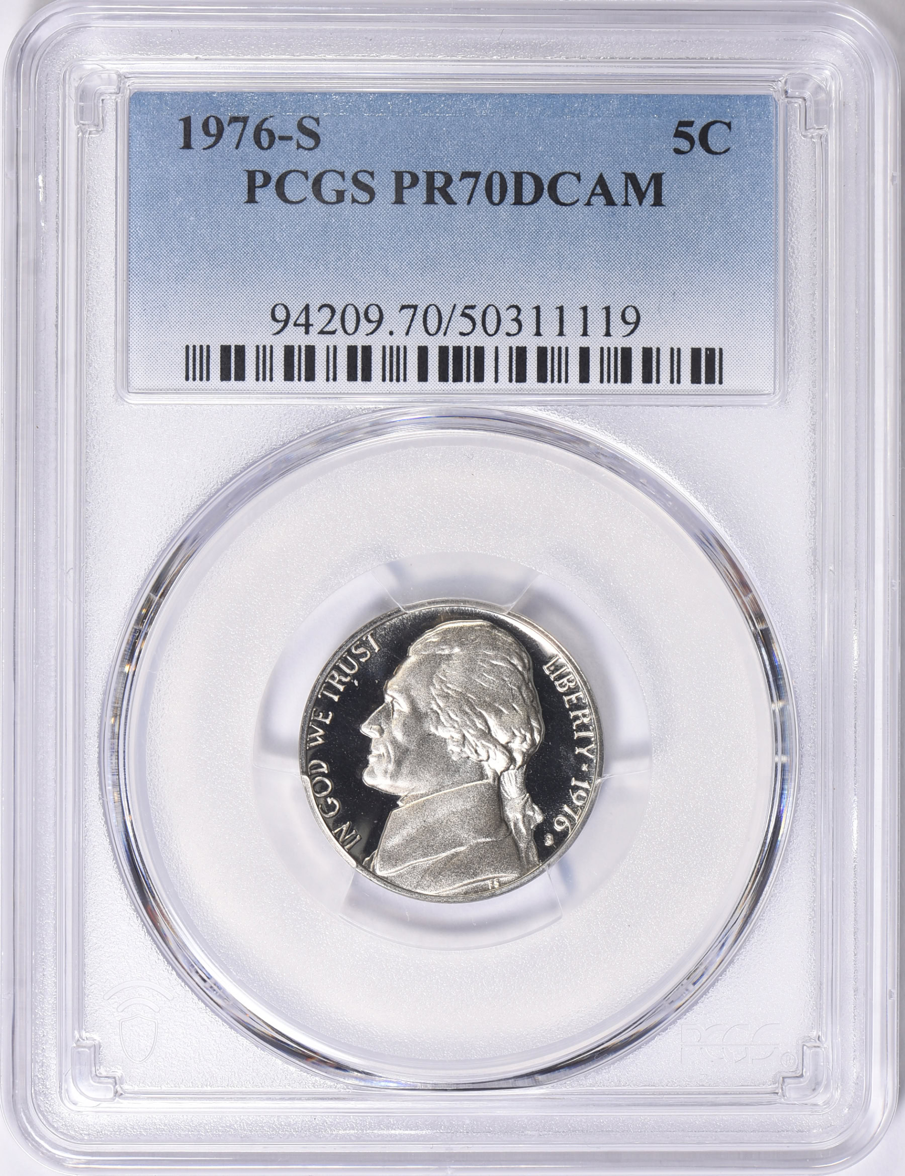 1976-S Jefferson Nickel PCGS Proof-70 DCAM (Item 1614604 ...
