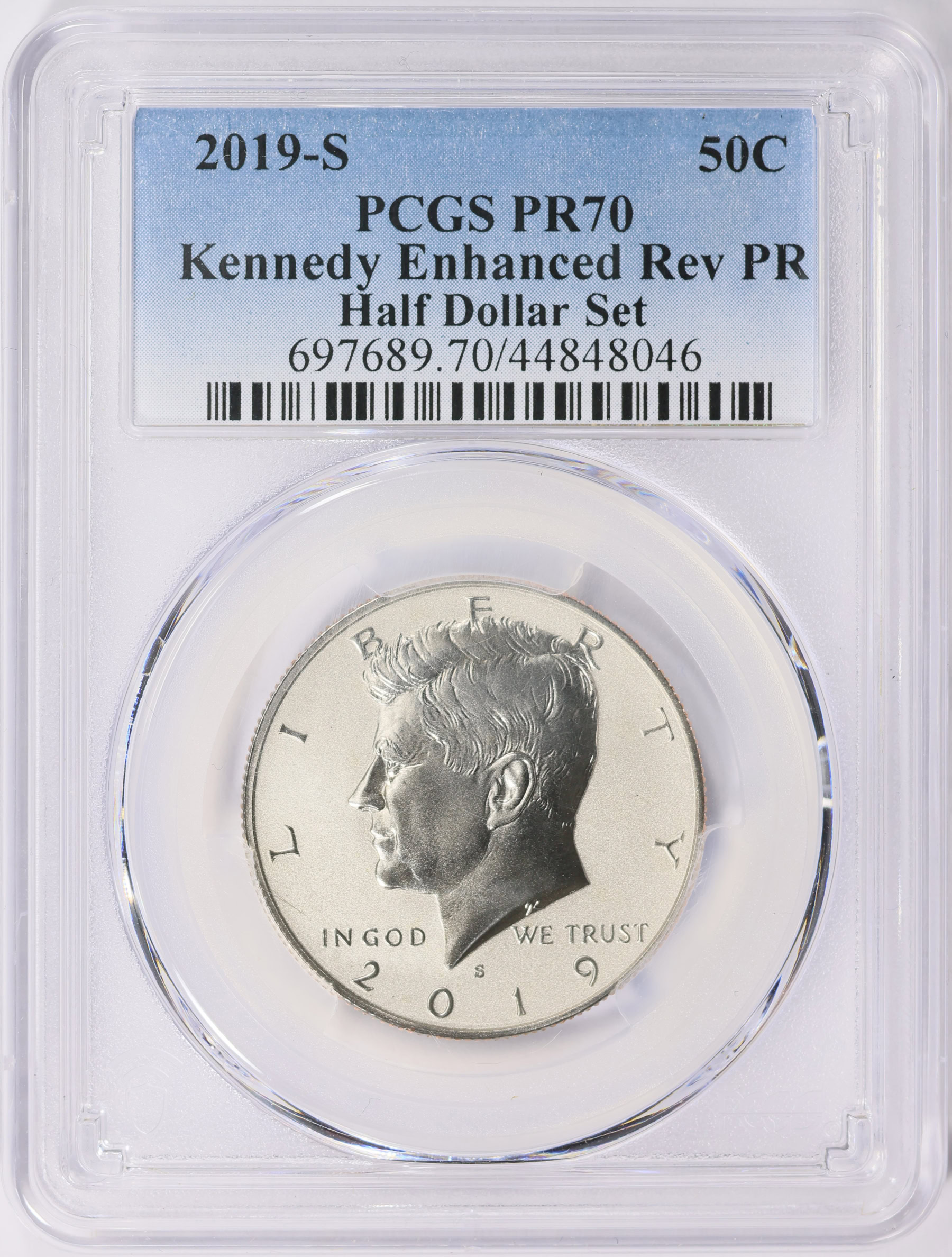 2019-S Kennedy Half Dollar Enhanced Reverse Proof Half Dollar Set PCGS ...