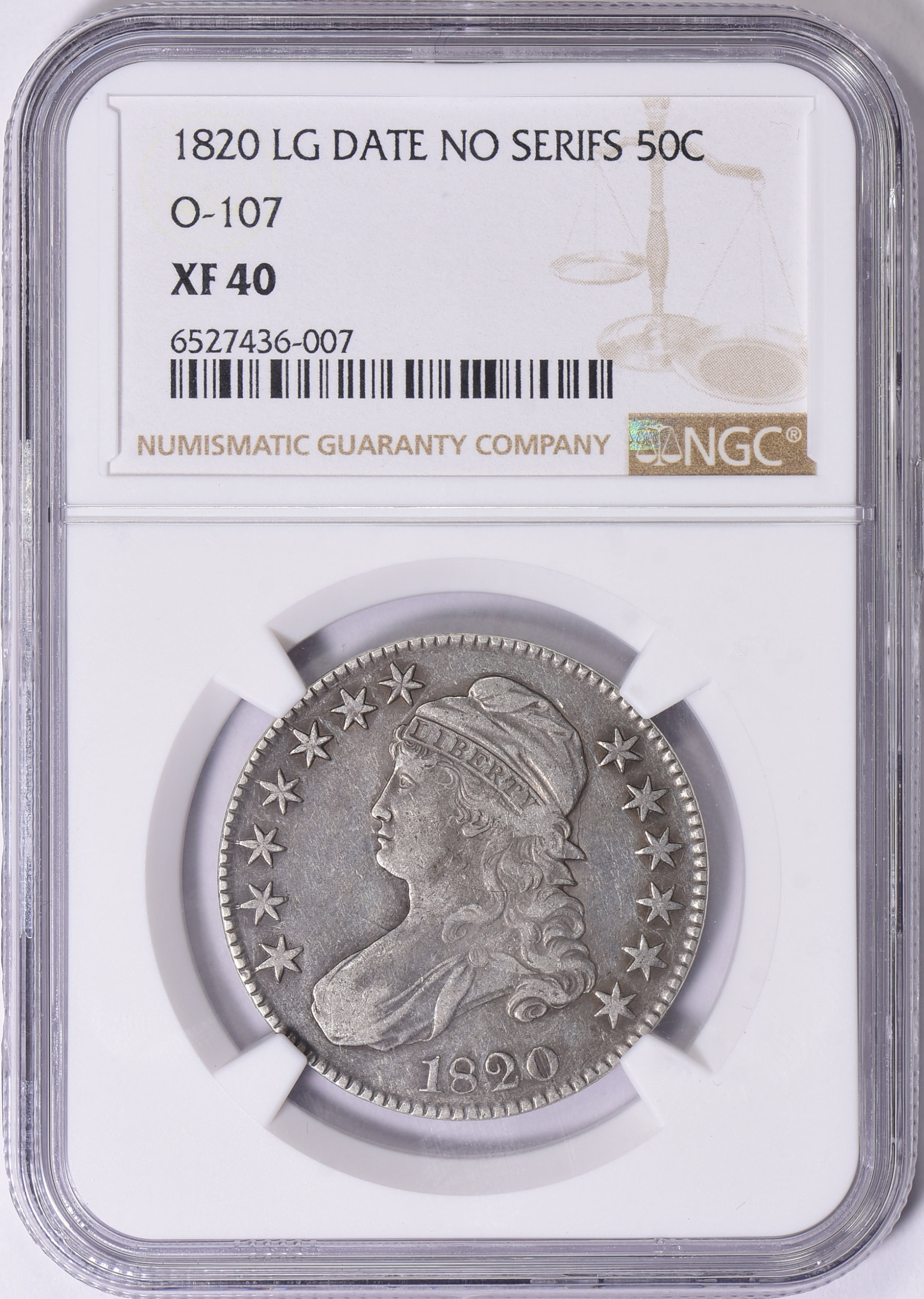 1820 Capped Bust Half Dollar Overton 107 NGC XF-40 (Item 1615579 ...