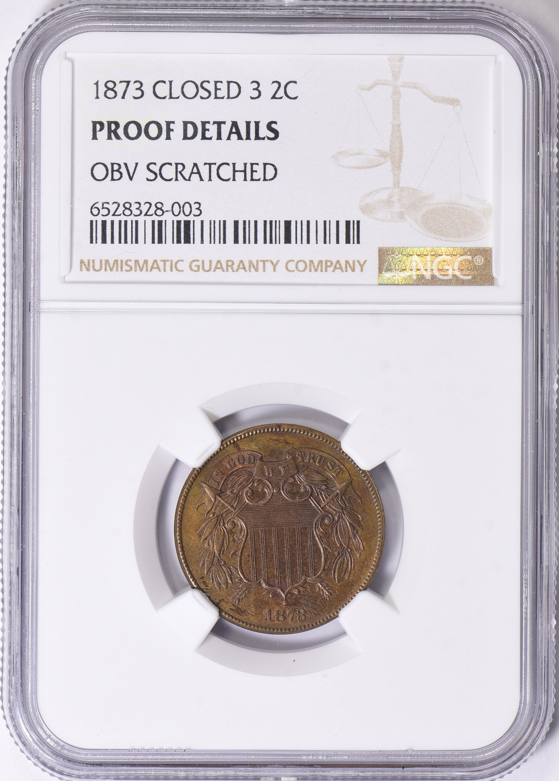 1873 Two-Cent Piece Closed 3 NGC Proof Details (Item 1617240) | GreatCollections Coin Auctions