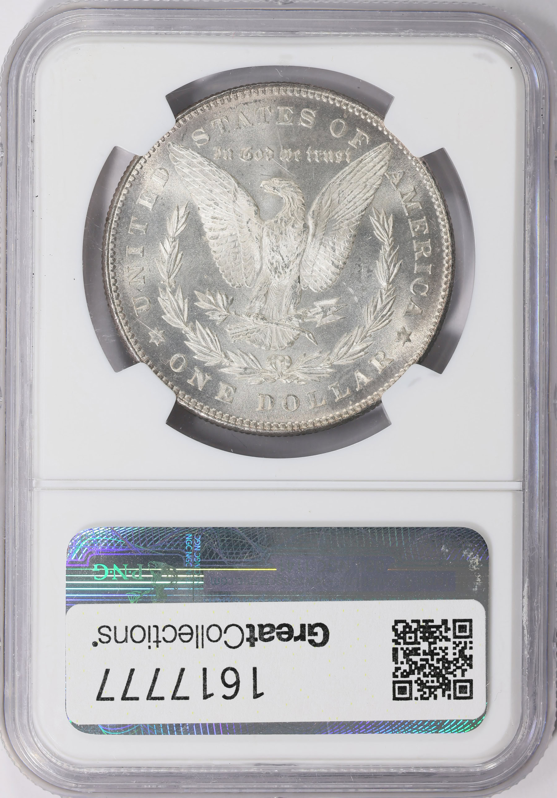1878 Morgan Silver Dollar 7 Tailfeathers, Reverse of 1878 NGC MS-64 (Item 1617777 ...