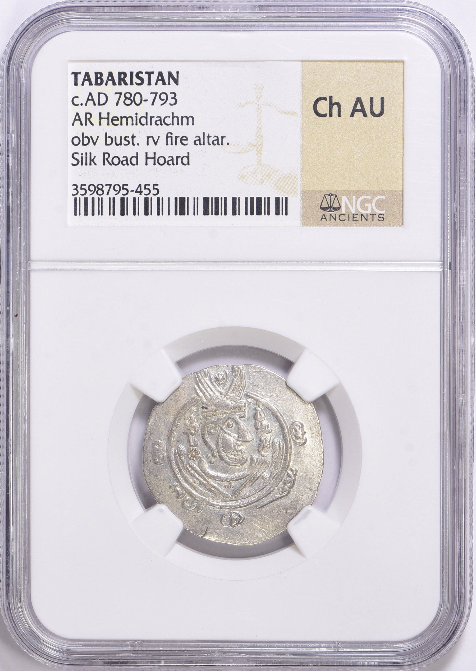 Ancient Tabaristan, c.A.D. 780-793 AR Hemidrachm NGC Ch AU (Ex: Silk ...