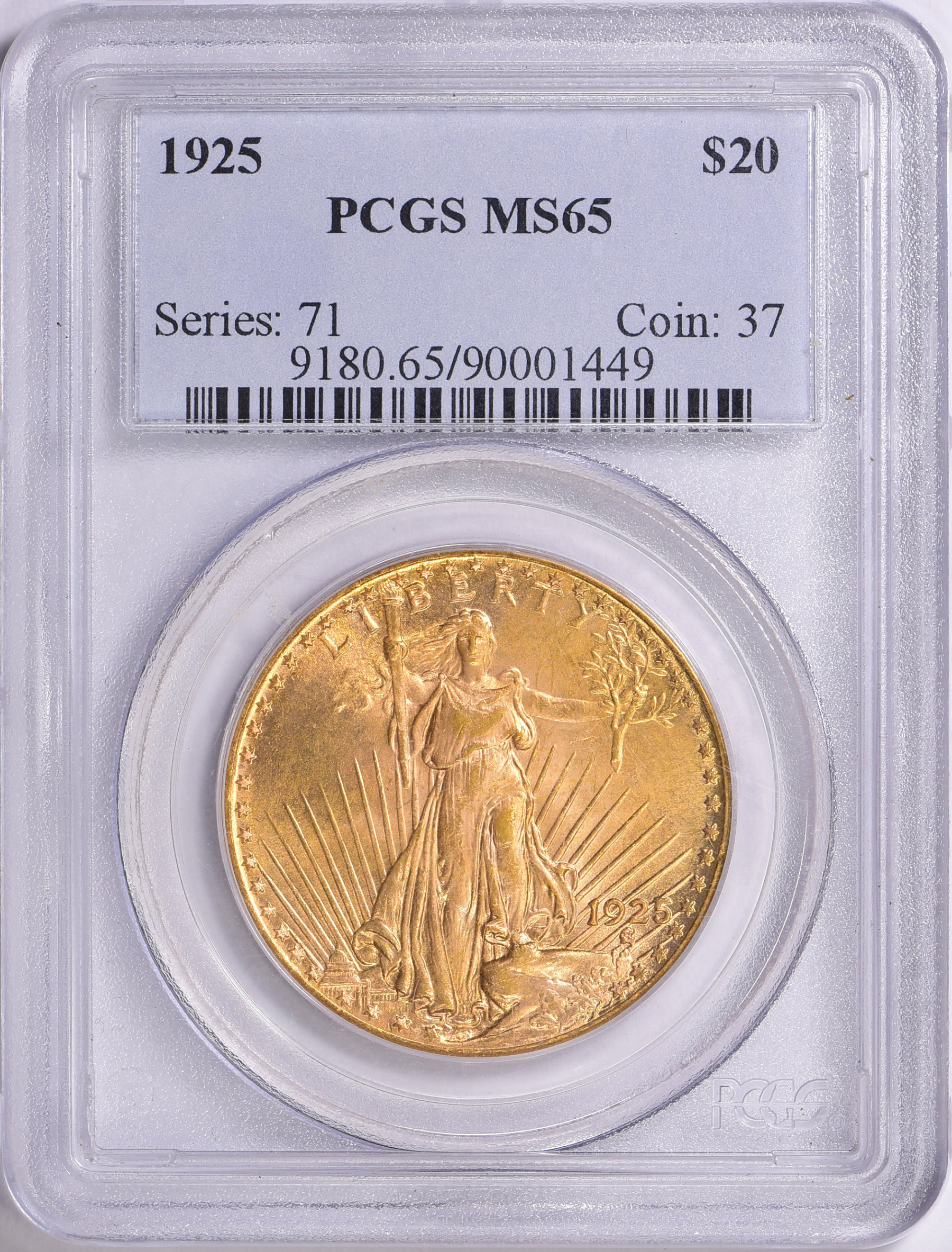 1925 Saint-Gaudens Gold Double Eagle PCGS MS-65 (Item 1618683) | GreatCollections Coin Auctions