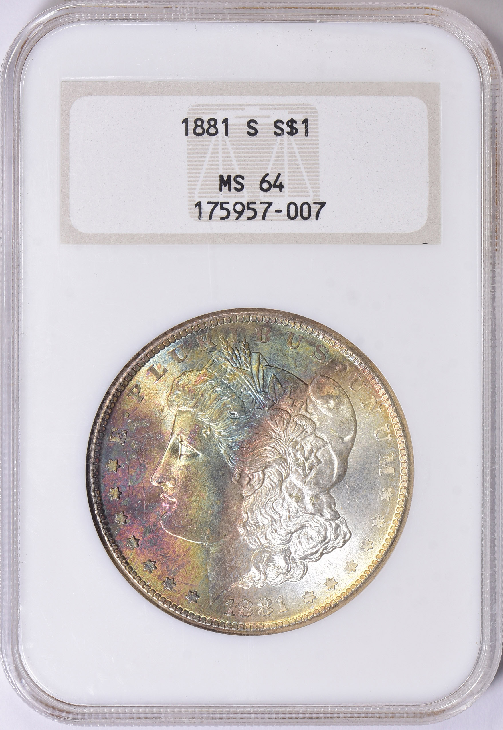 1881-S Morgan Silver Dollar NGC MS-64 OH (Toned) (Item 1619092 ...