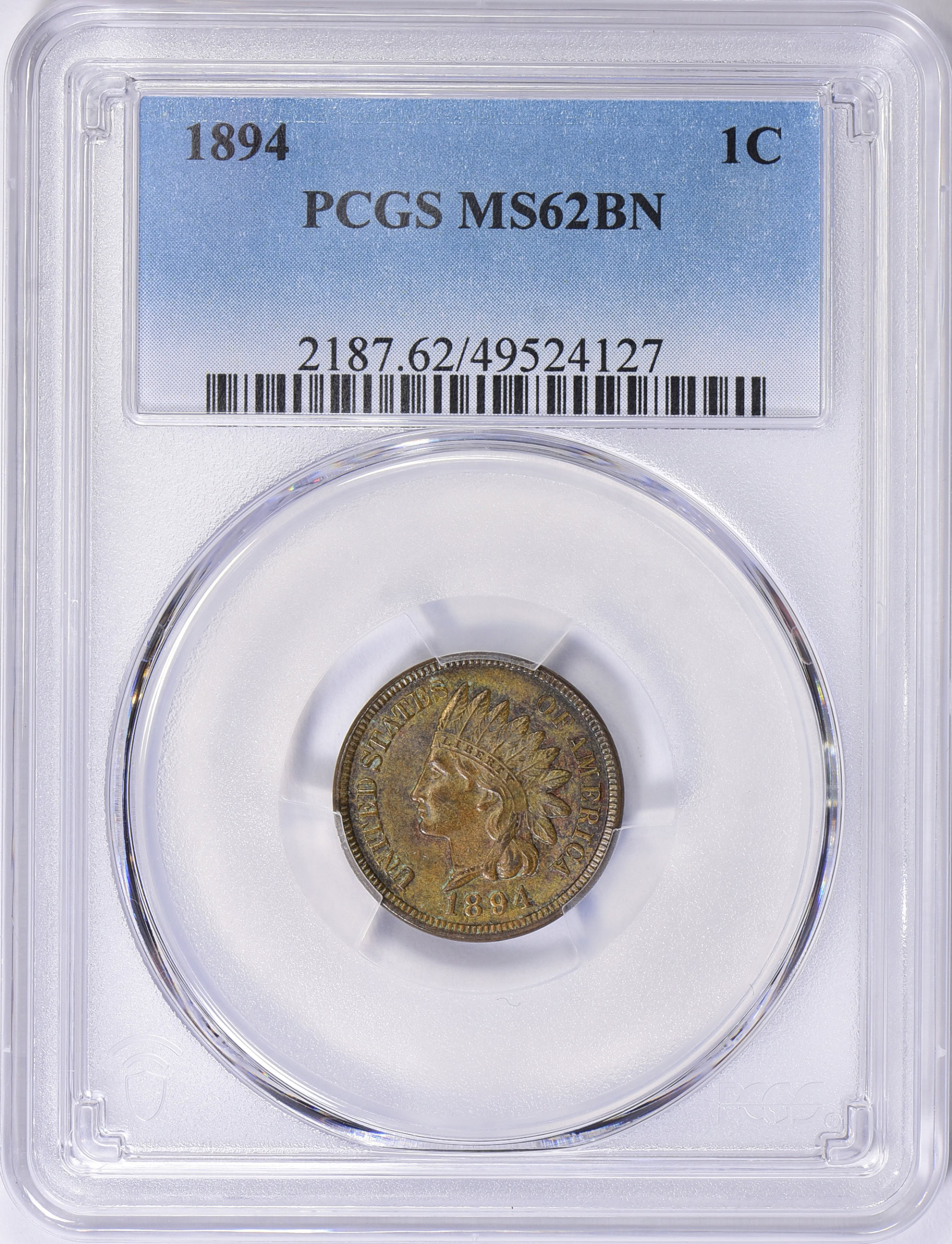 1894 Indian Cent PCGS MS-62 BN (Item 1619515) | GreatCollections Coin ...
