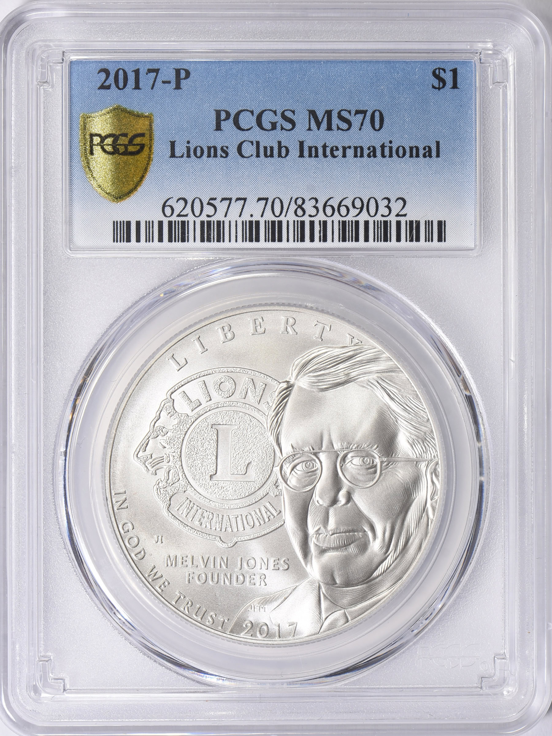 2017-P Lions Club Centennial Silver Dollar PCGS MS-70 (Item 1620524 ...