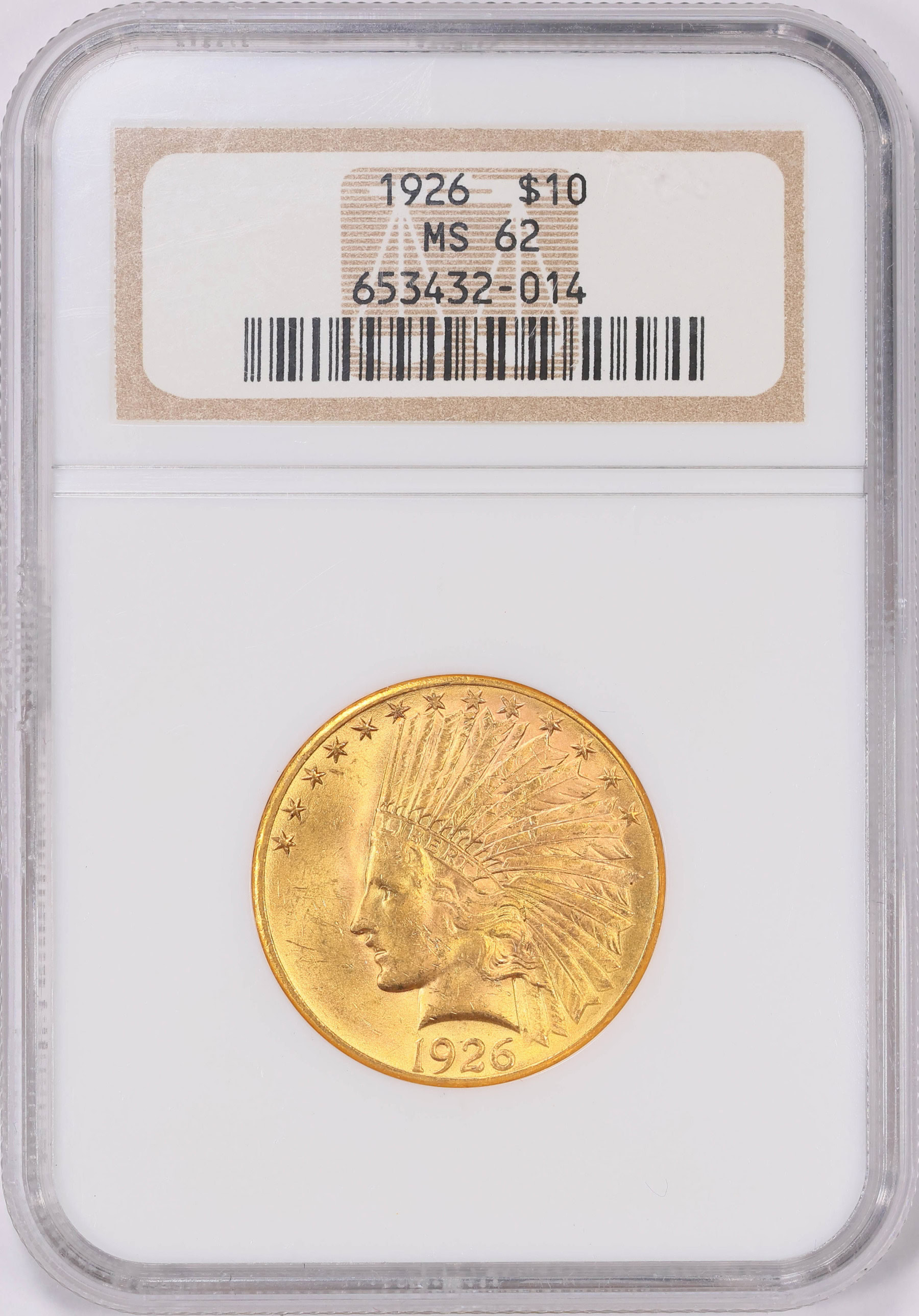 1926 Indian Gold Eagle NGC MS-62 (Item 1620860) | GreatCollections Coin ...
