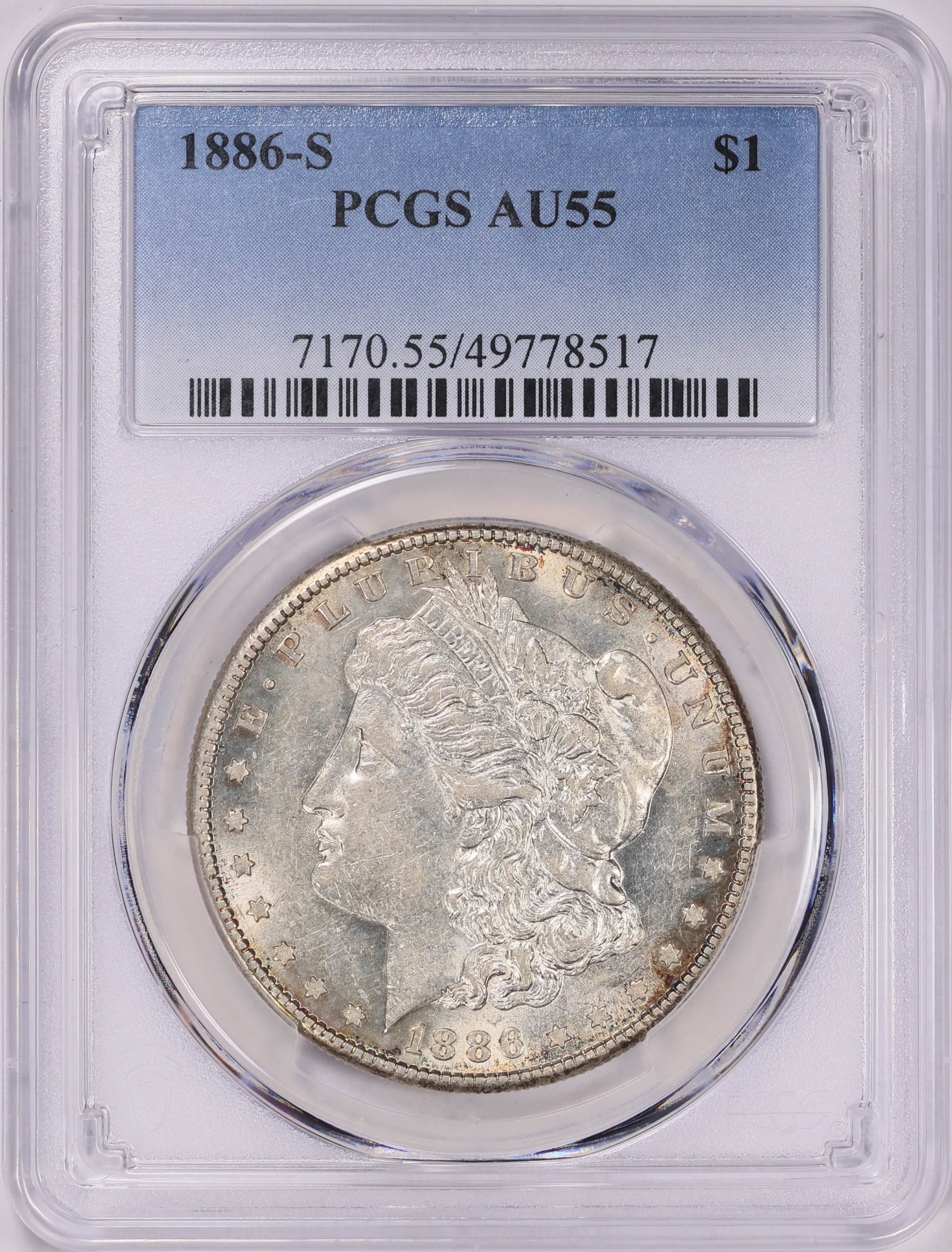 1886-S Morgan Silver Dollar PCGS AU-55 (Item 1622211) | GreatCollections Coin Auctions