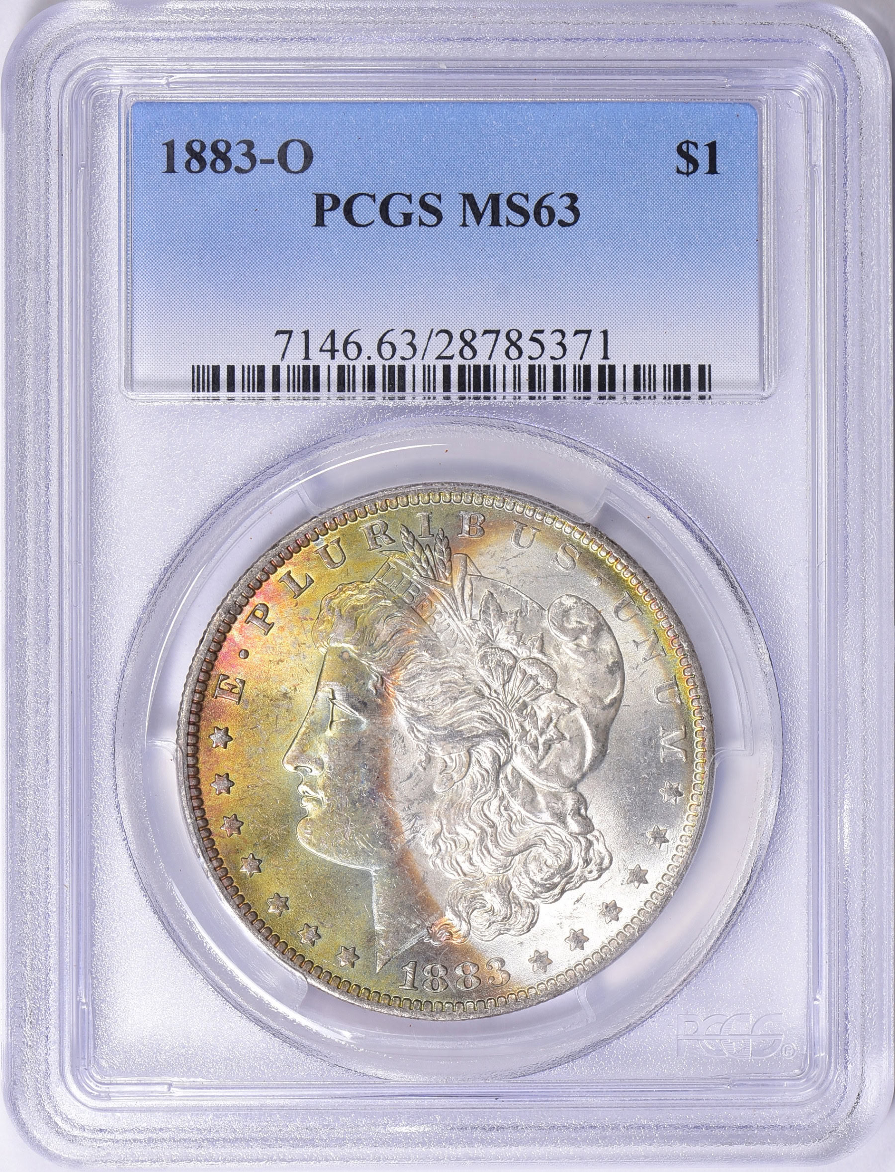 1883-O Morgan Silver Dollar PCGS MS-63 (Toned) (Item 1622824) | GreatCollections Coin Auctions
