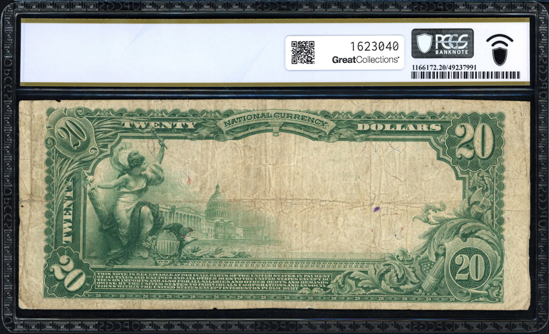 Fr. 650 Darlington, Wisconsin 1902 First National Bank $20 Plain Back ...