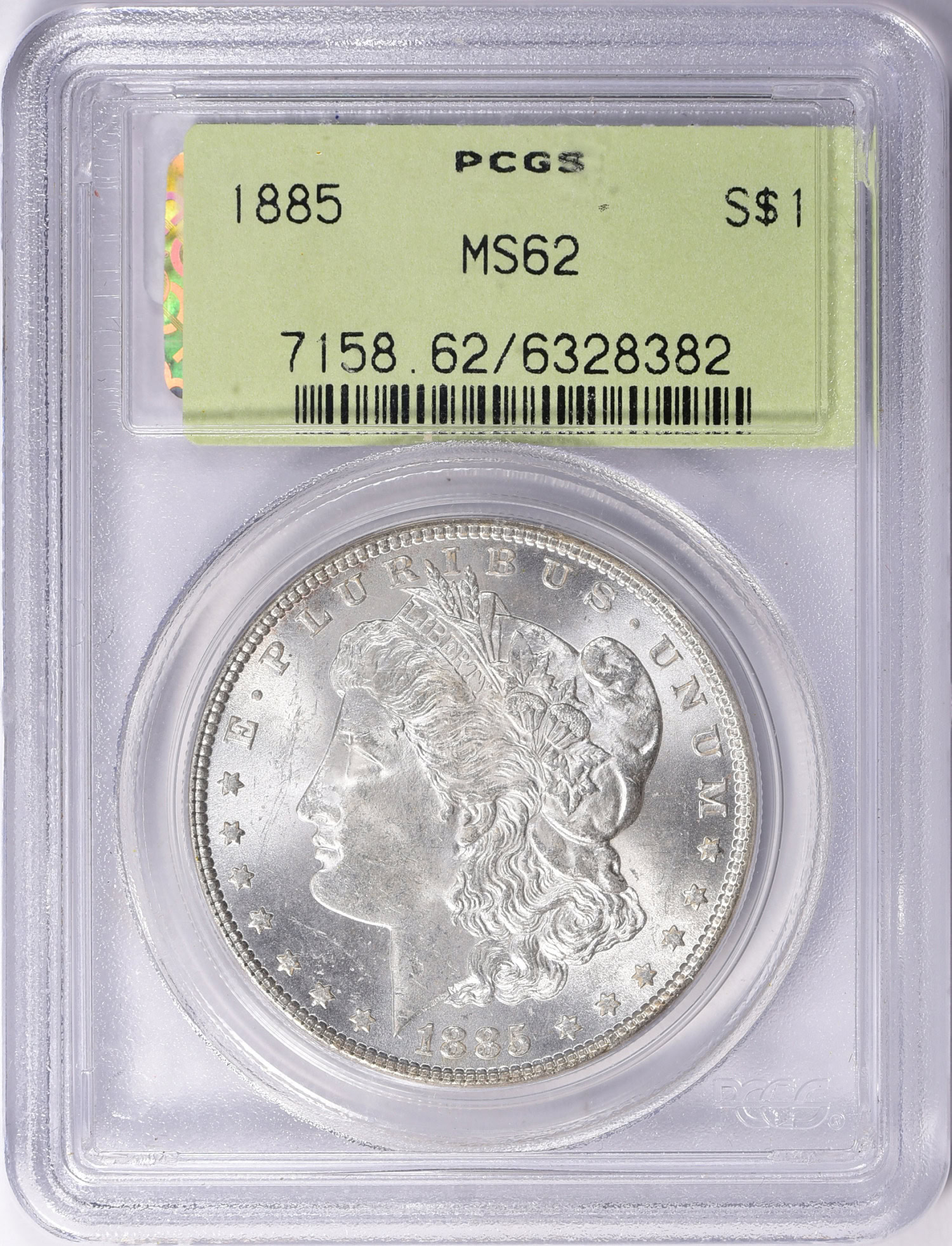 1885 Morgan Silver Dollar PCGS MS-62 OGH (Item 1623060) | GreatCollections Coin Auctions