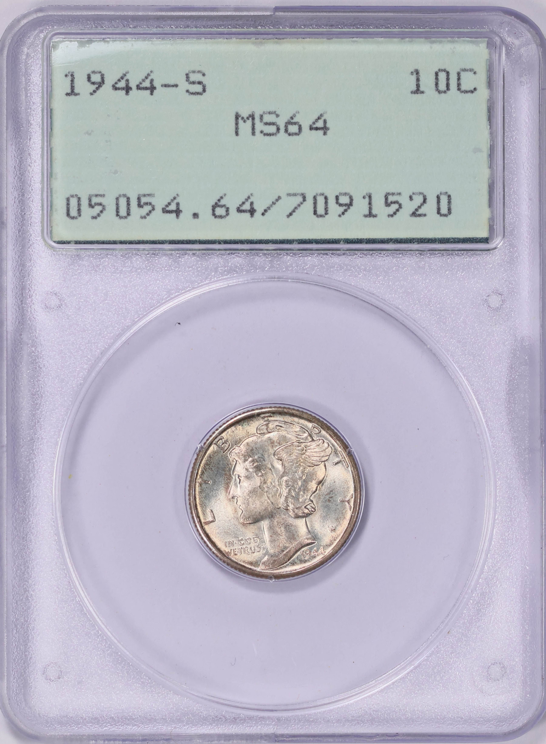1944-S Mercury Dime PCGS MS-64 OGH (1st Gen) (Item 1623171) | GreatCollections Coin Auctions