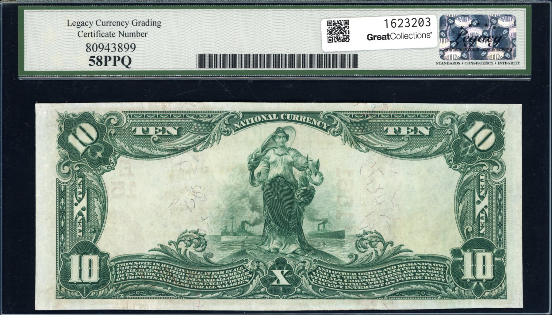 Fr. 613 Ithaca, New York 1902 The Tompkins County National Bank $10 Red ...