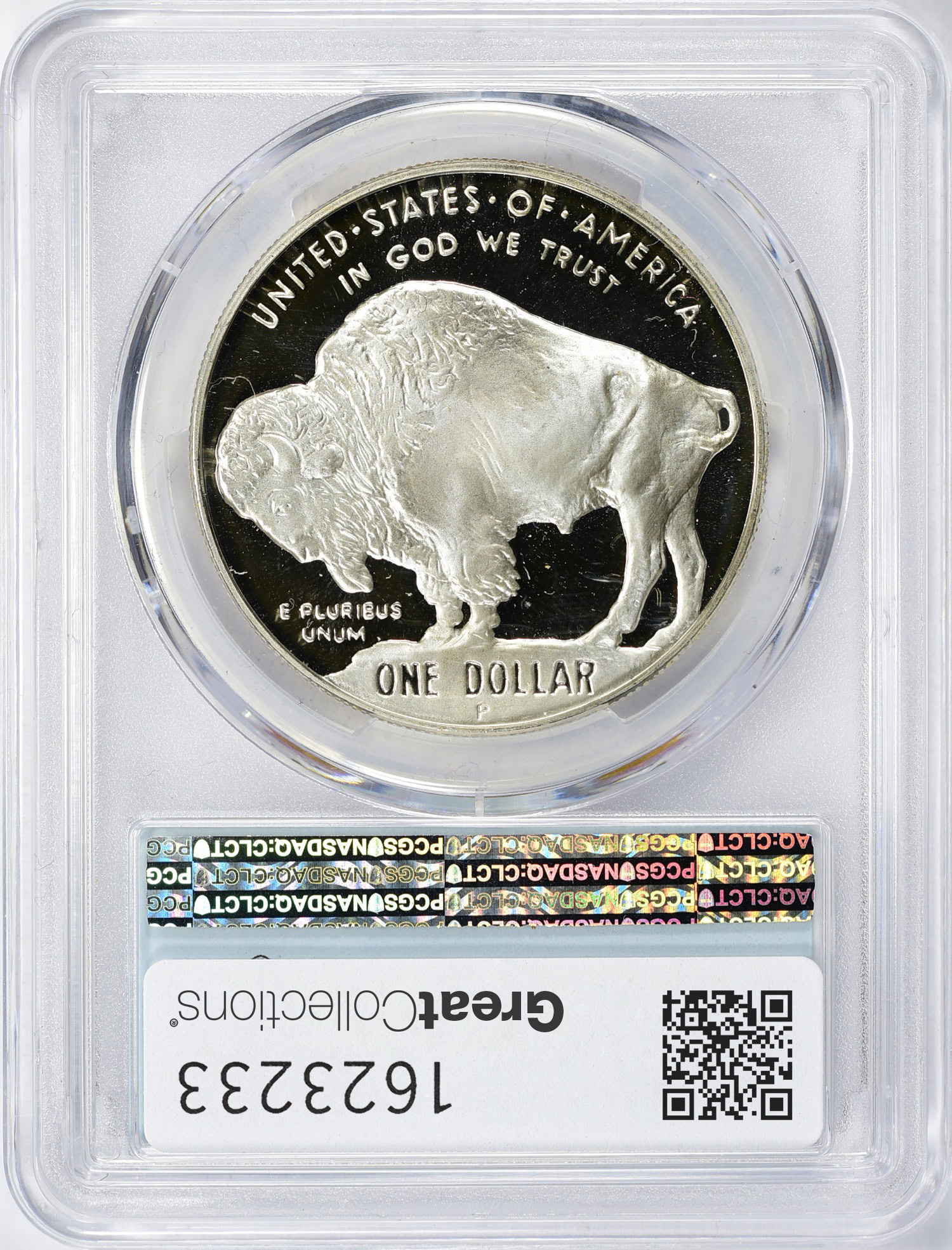 2001-P American Buffalo Silver Dollar PCGS Proof-70 DCAM (Black Diamond ...
