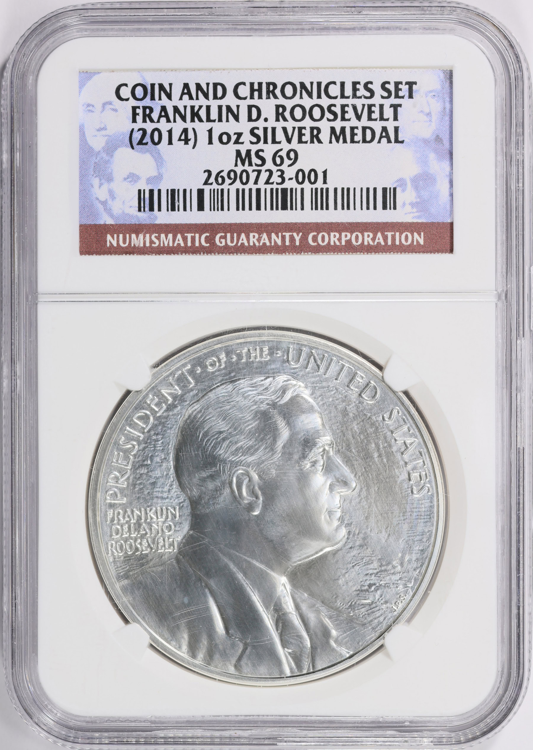 (2014) U.S. Mint Medal Franklin D. Roosevelt -Silver (From the ...