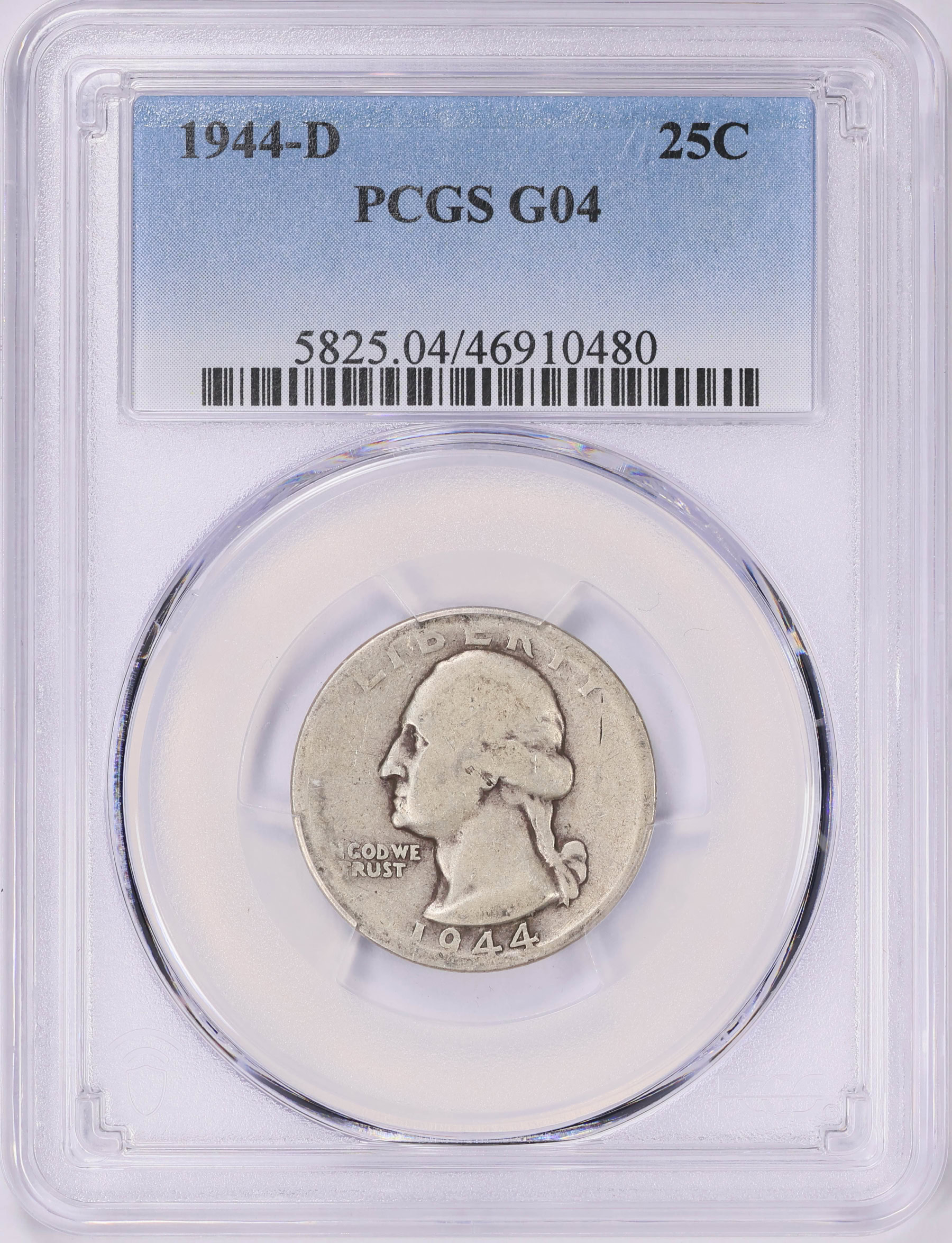1944-D Washington Quarter PCGS G-04 (Item 1625422) | GreatCollections Coin Auctions