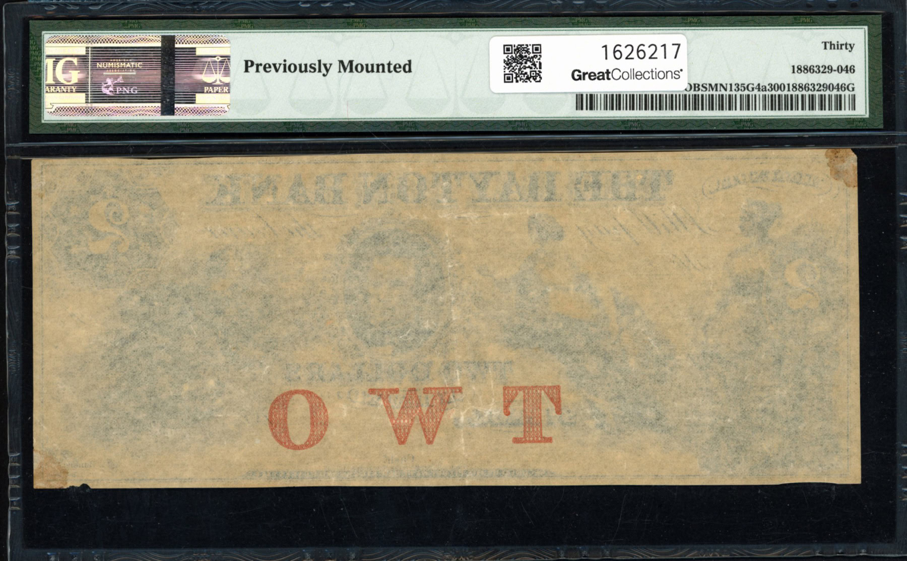 1850s Saint Paul, Minnesota Dayton Bank $2 Remainder Note PMG Very Fine ...