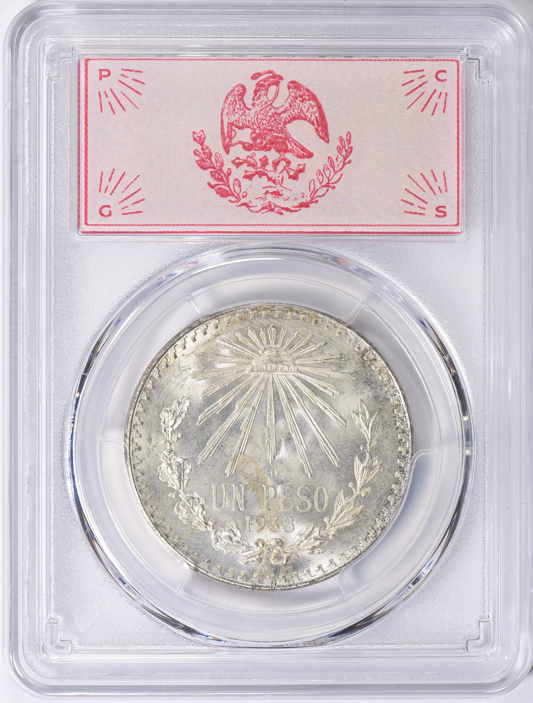 Mexico 1938-M Silver Peso KM-455 PCGS MS-67 (Item 1627129 ...