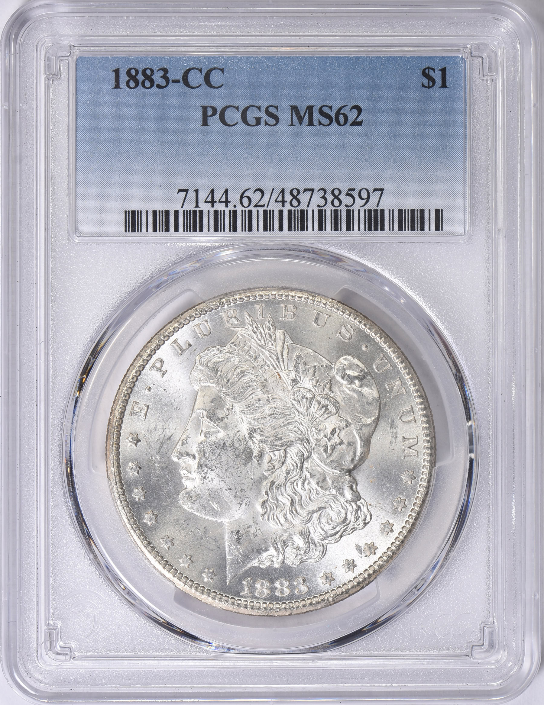 1883-CC Morgan Silver Dollar PCGS MS-62 (Item 1627255) | GreatCollections Coin Auctions