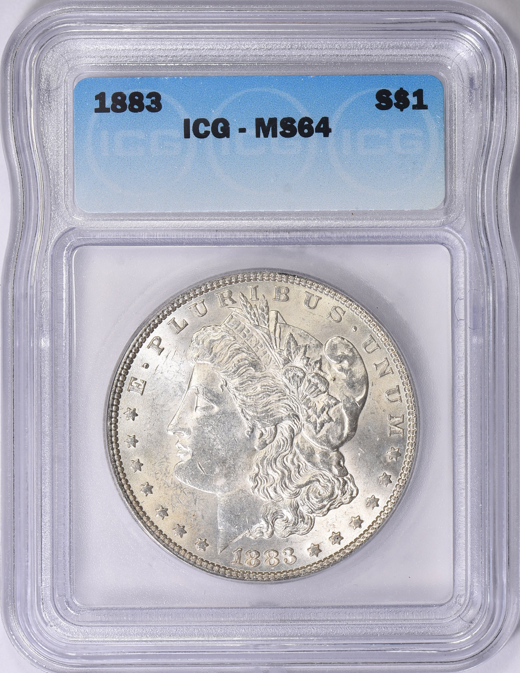 1883 Morgan Silver Dollar ICG MS-64 (Item 1627668) | GreatCollections Coin Auctions