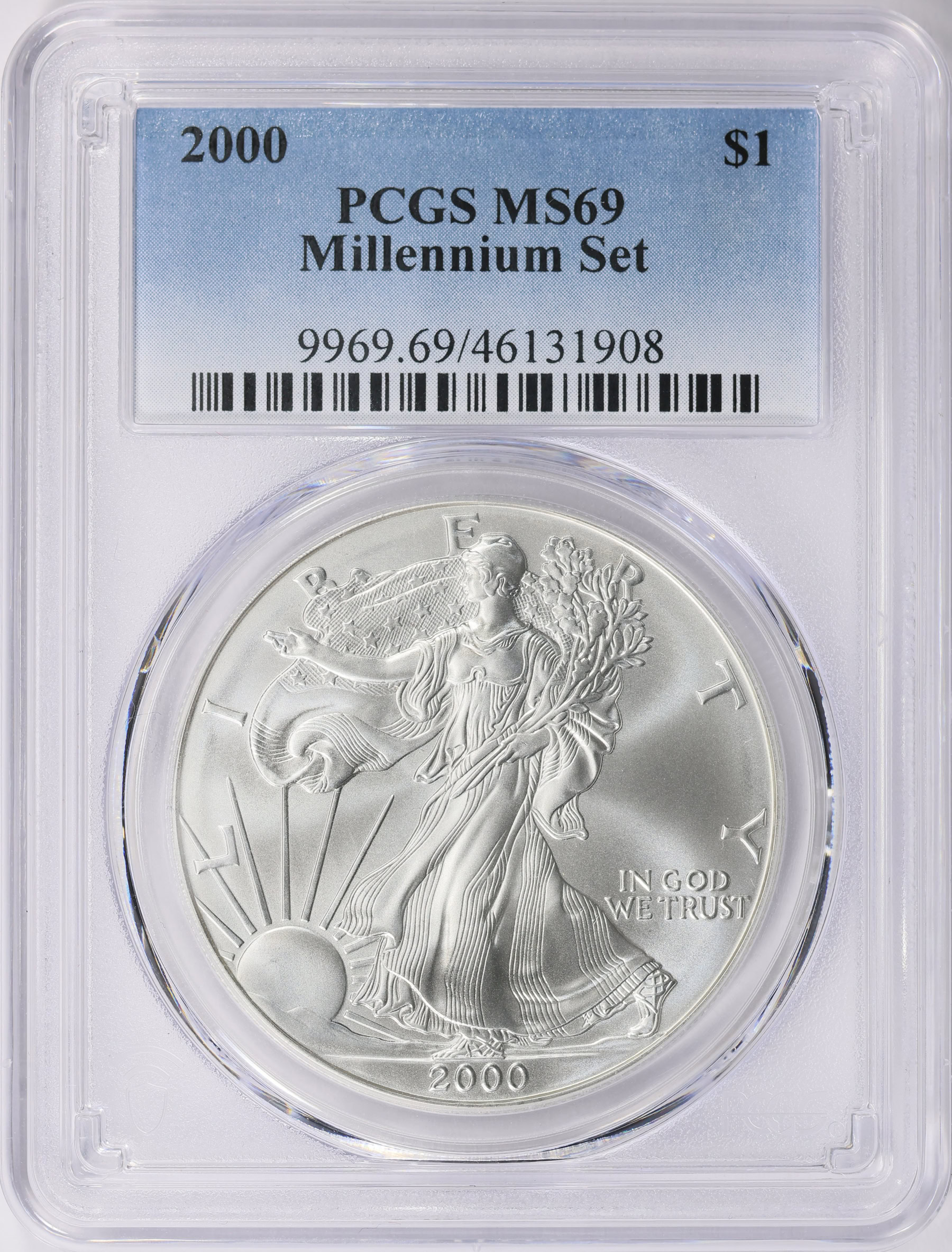 2000 $1 Silver Eagle From the Millennium Set PCGS MS-69 (Item 1628668 ...