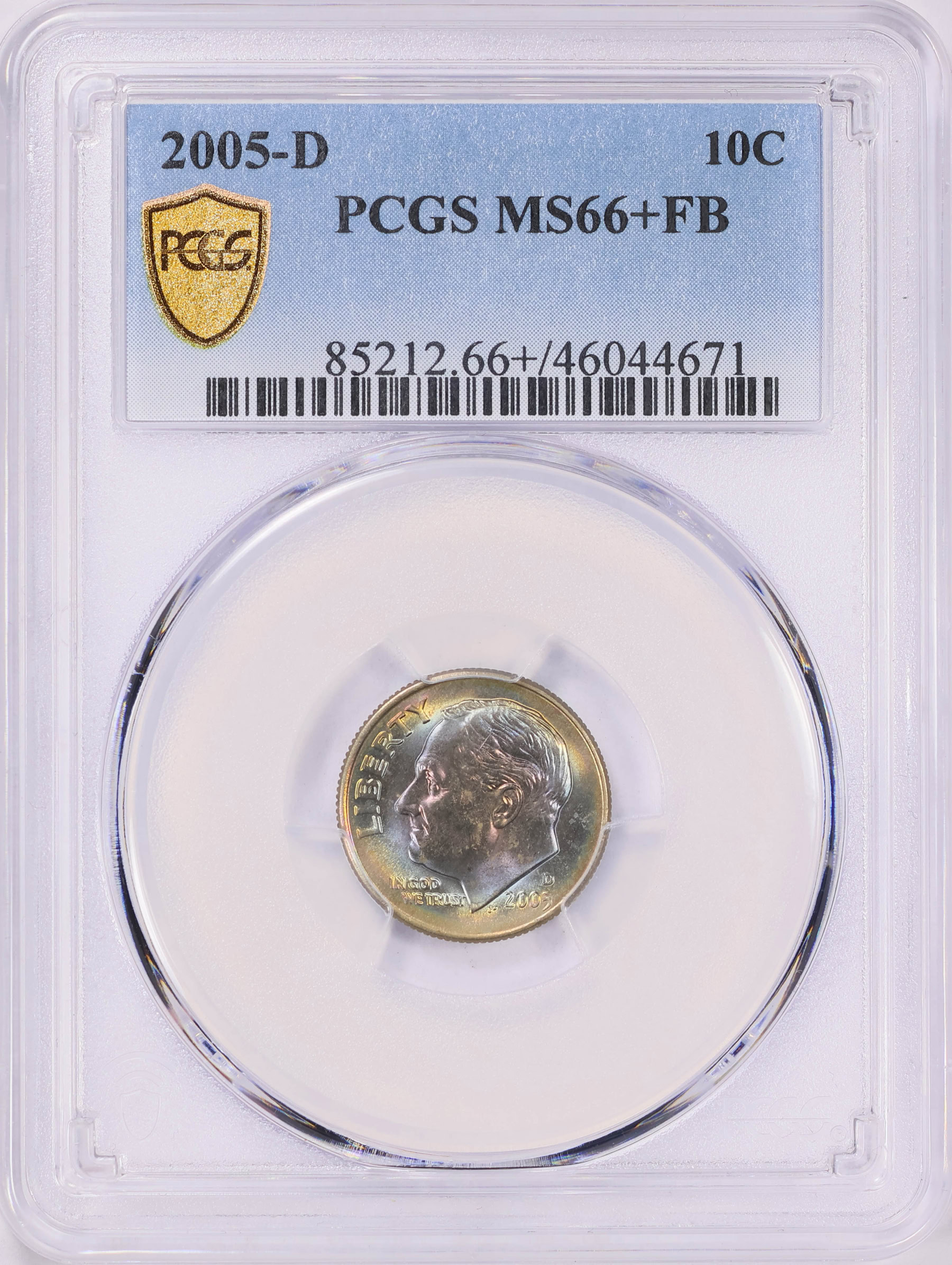 2005-D Roosevelt Dime PCGS MS-66+ FB (Toned) (Item 1628988 ...