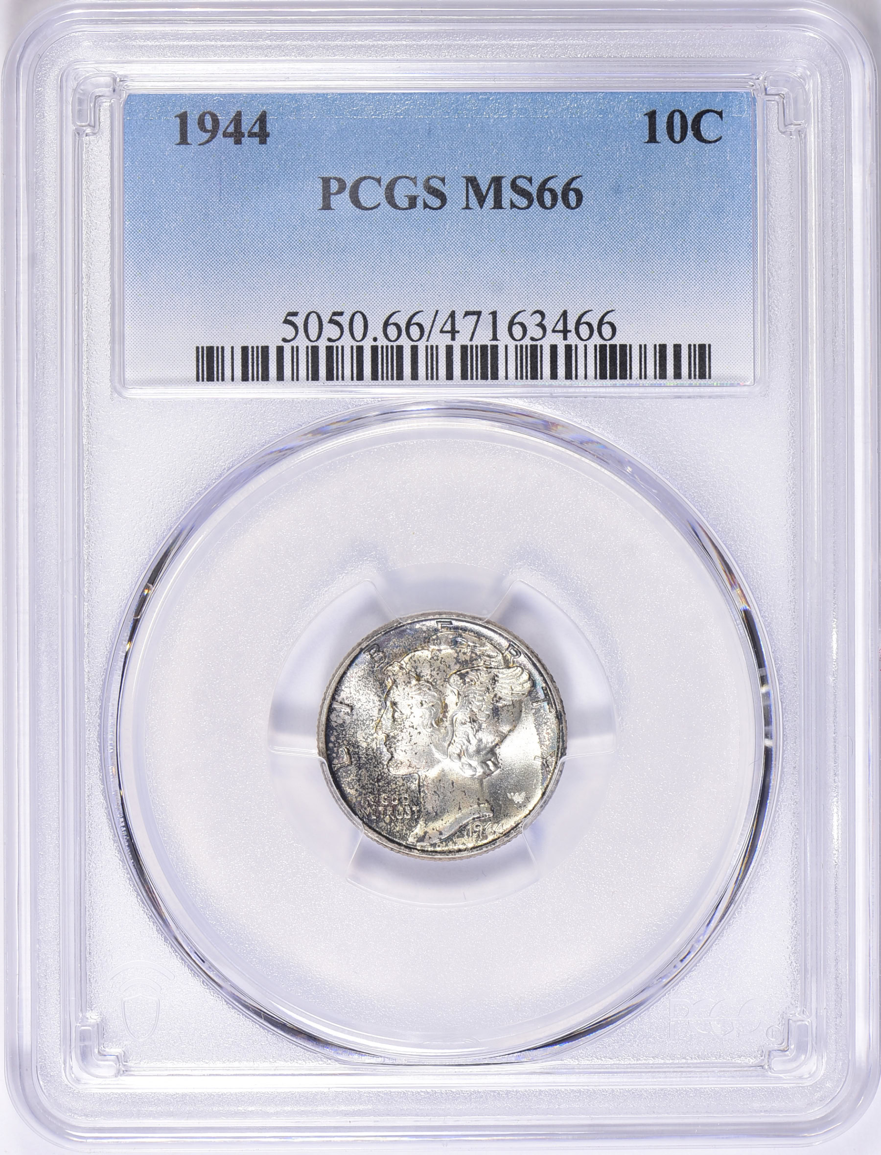 1944 Mercury Dime PCGS MS-66 (Toned) (Item 1629058) | GreatCollections Coin Auctions