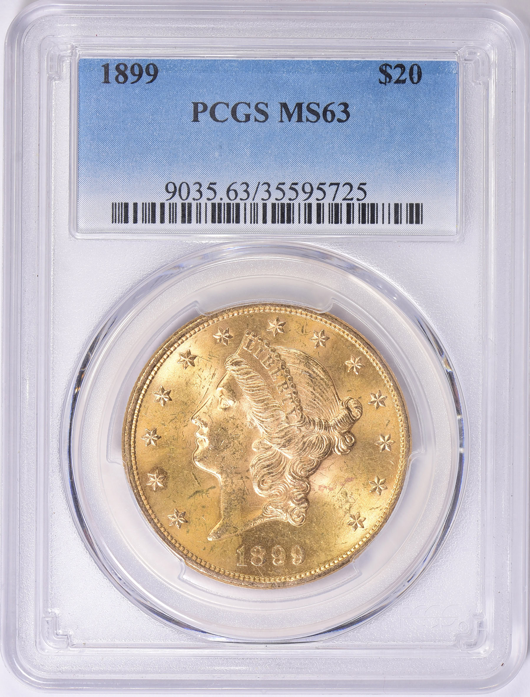 1899 Liberty Gold Double Eagle PCGS MS-63 (Item 1629861) | GreatCollections Coin Auctions