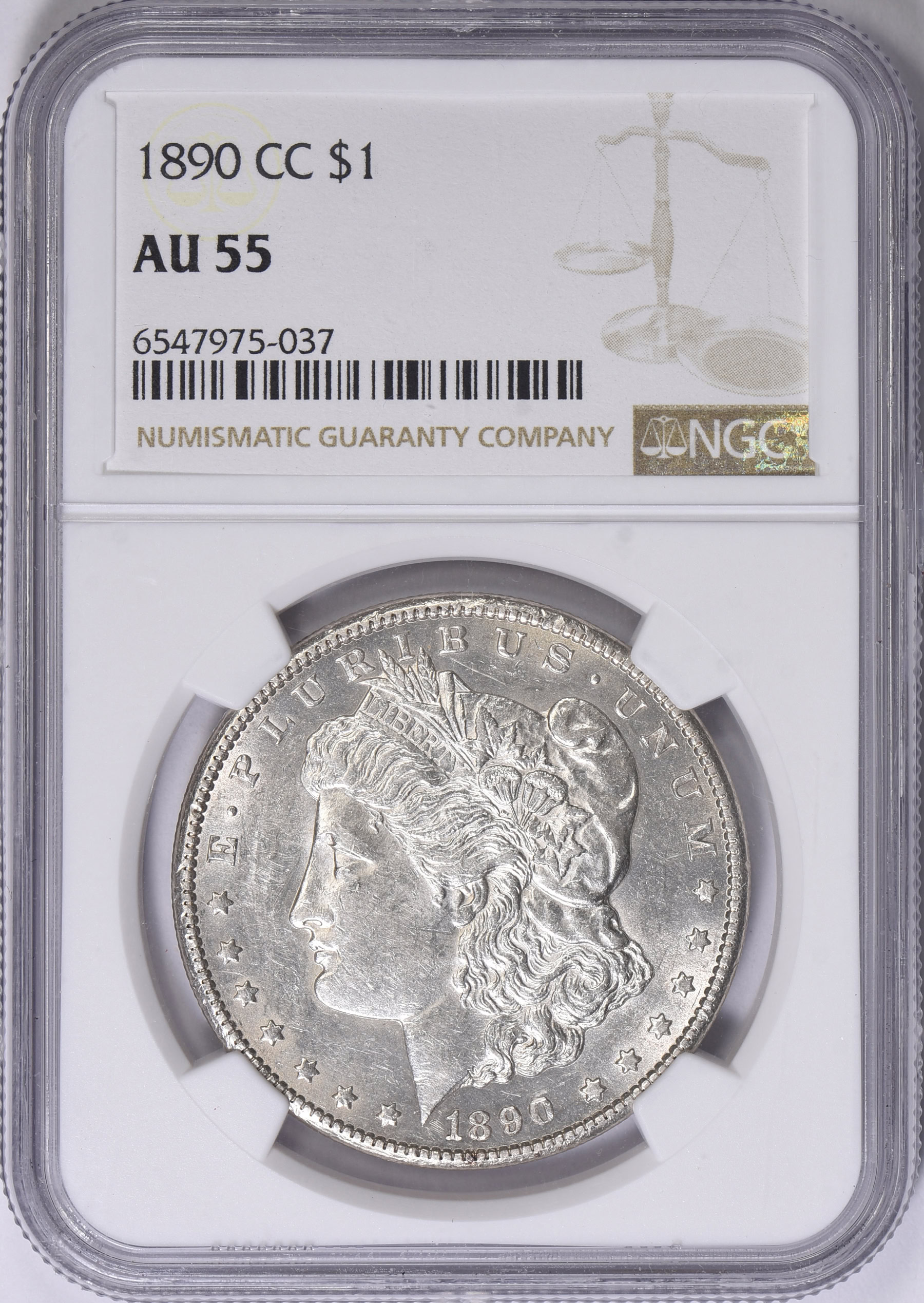 1890-CC Morgan Silver Dollar NGC AU-55 (Item 1630408) | GreatCollections Coin Auctions