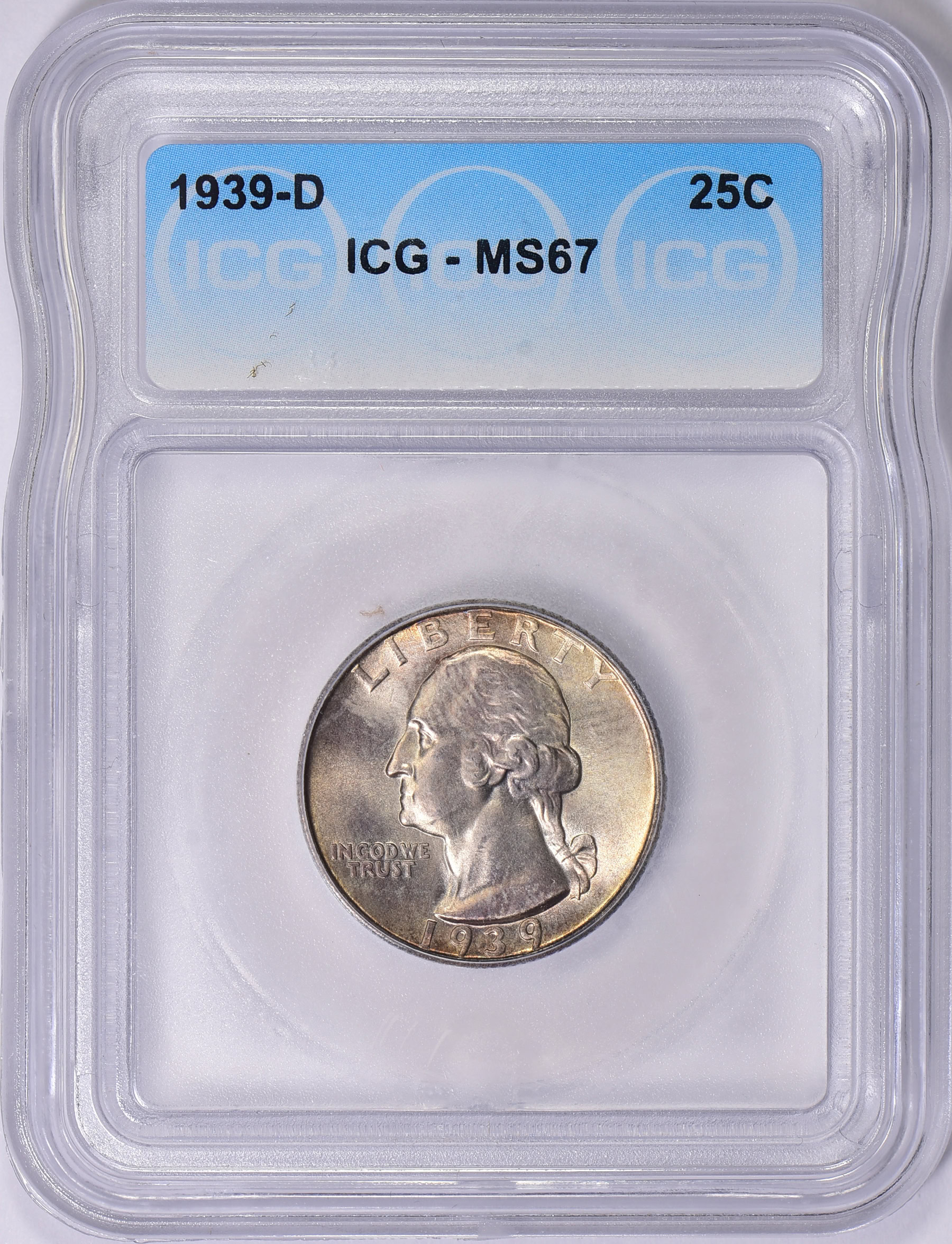 1939-D Washington Quarter ICG MS-67 (Item 1630829) | GreatCollections ...