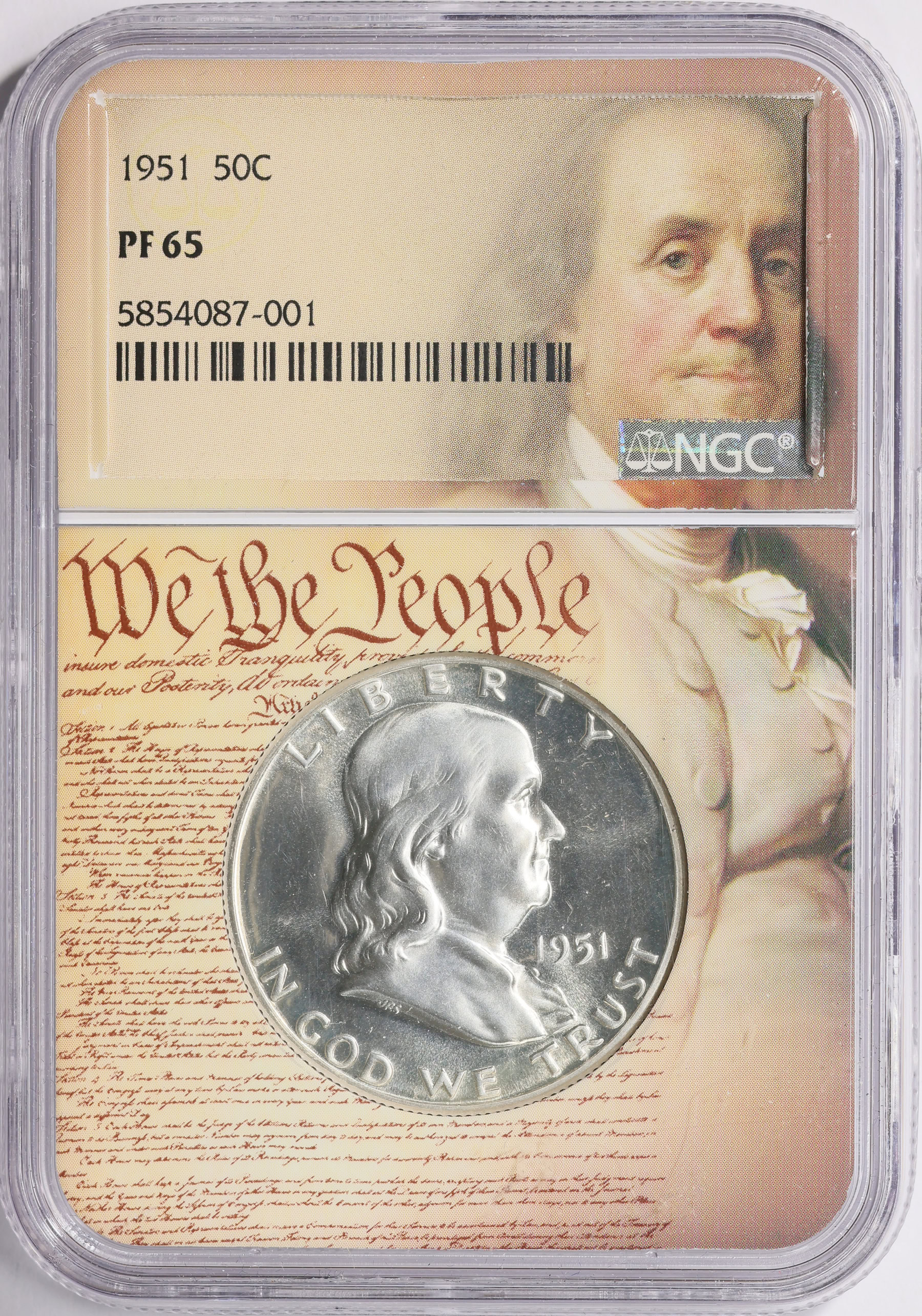1951 Franklin Half Dollar NGC Proof-65 (We the People Holder) (Item ...