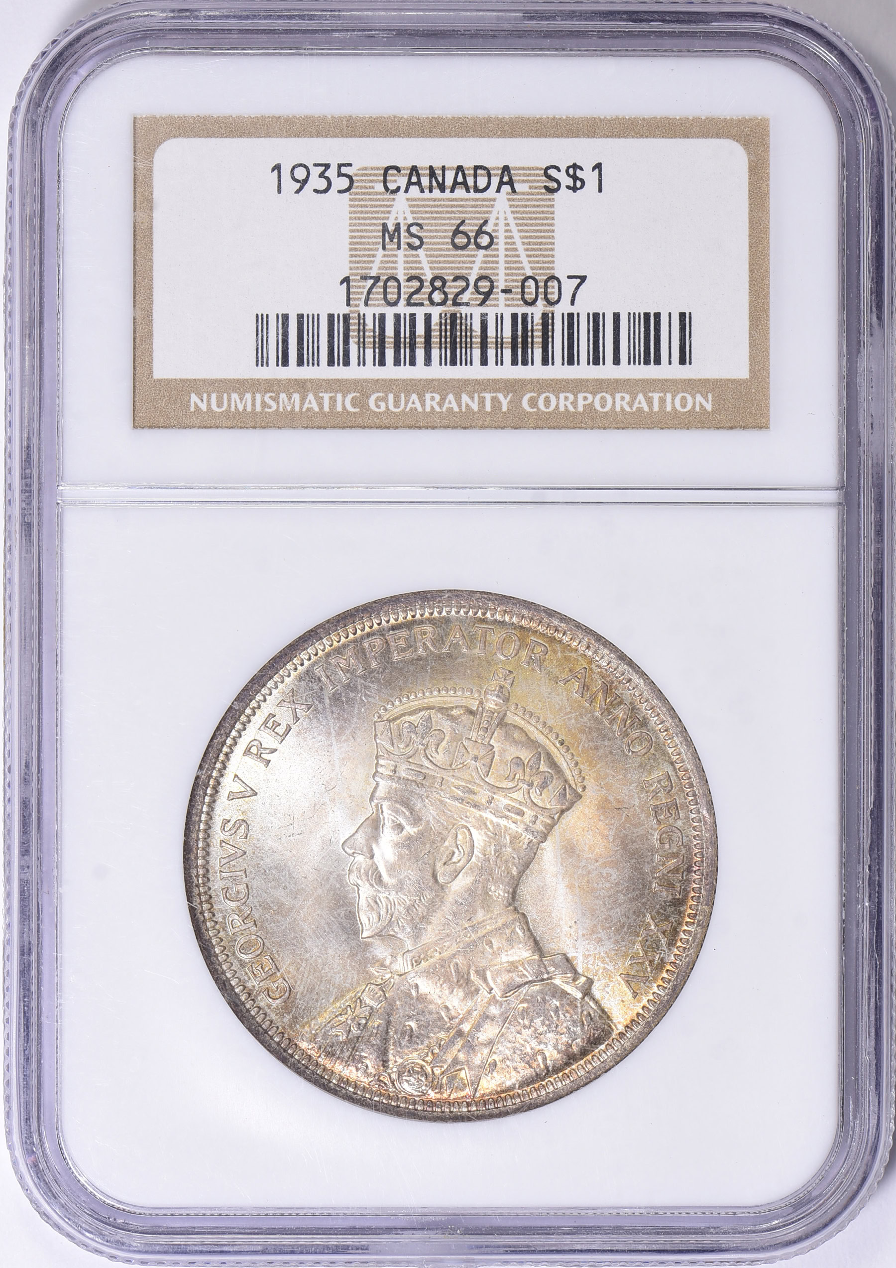 Canada 1935 Silver Dollar KM-30 NGC MS-66 (Toned) (Item 1631196 ...