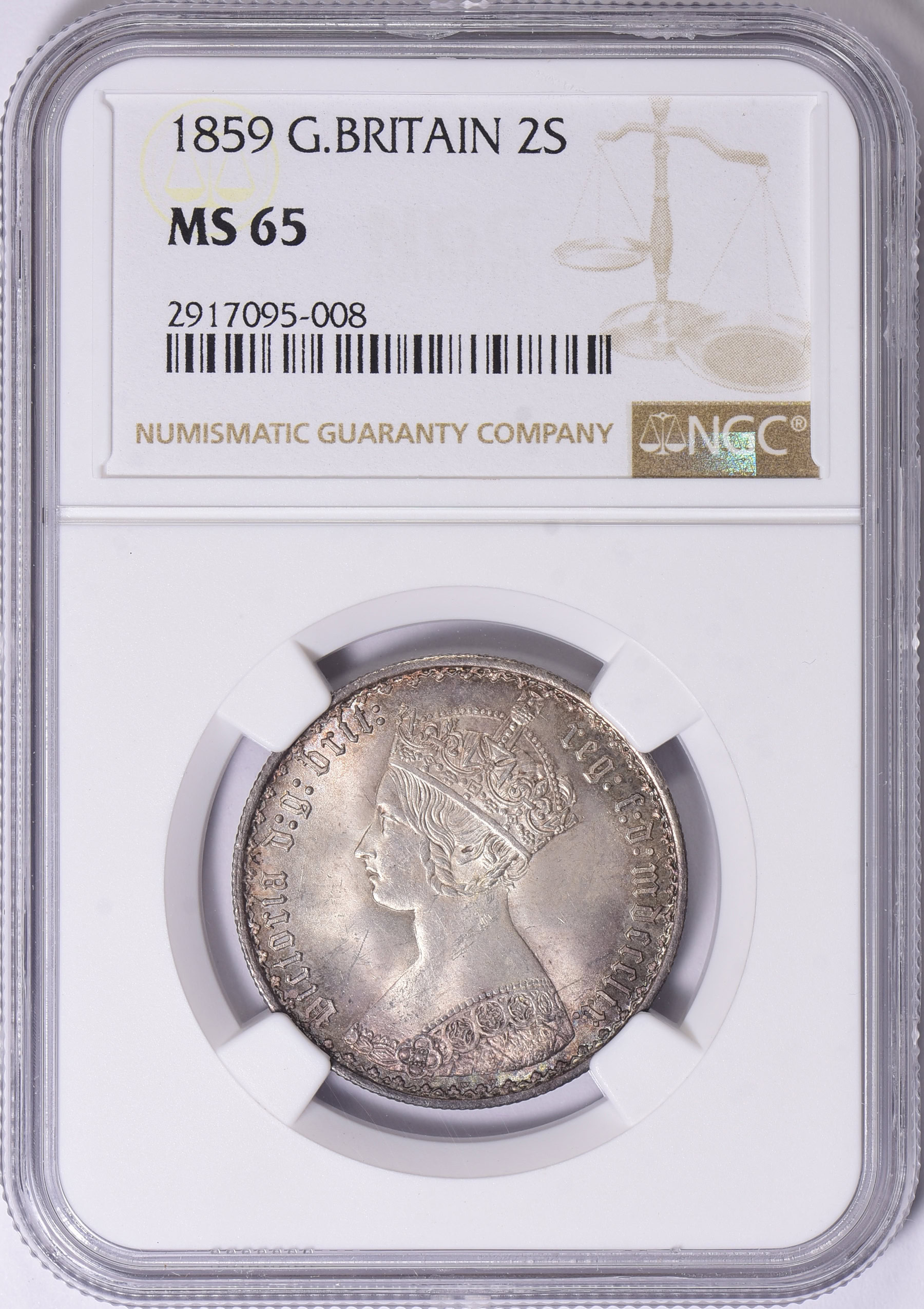 Great Britain 1859 Silver Florin KM-746.1 NGC MS-65 (Item 1631799) | GreatCollections Coin Auctions