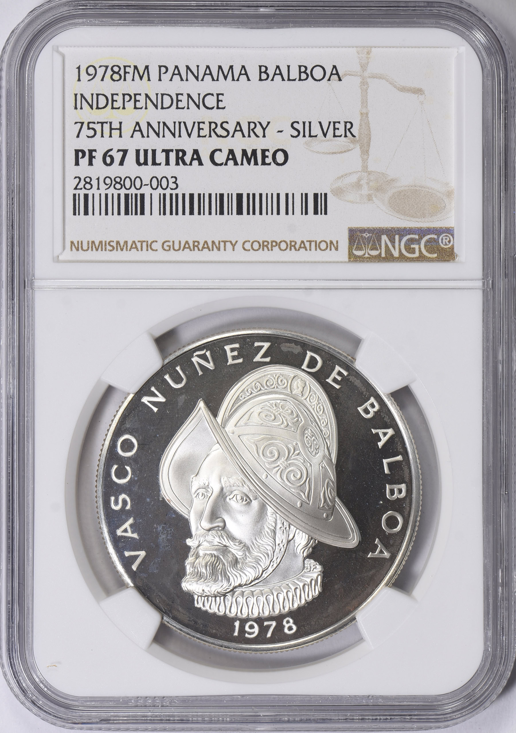 Panama 1978-FM Silver Balboa 75th Anniversary of Independence KM-51a NGC Proof-67 UC (Item ...