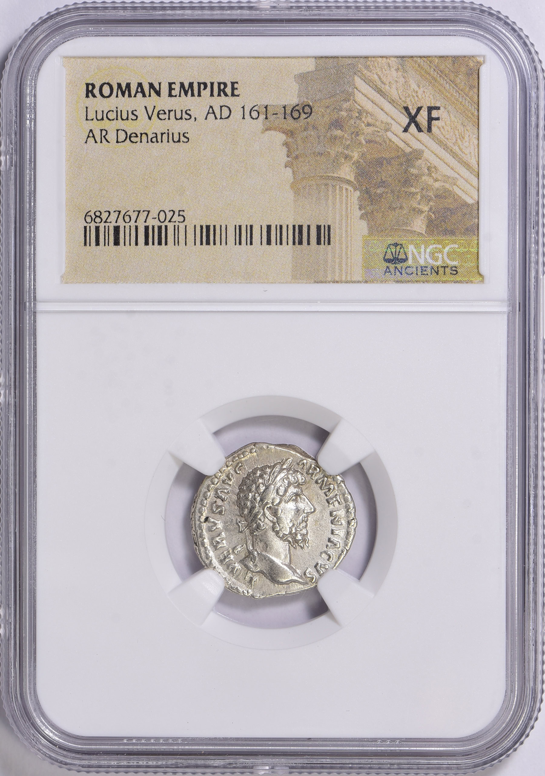 Ancient Roman Empire, Lucius Verus (A.D. 164-169) A.D. 165 AR Denarius ...