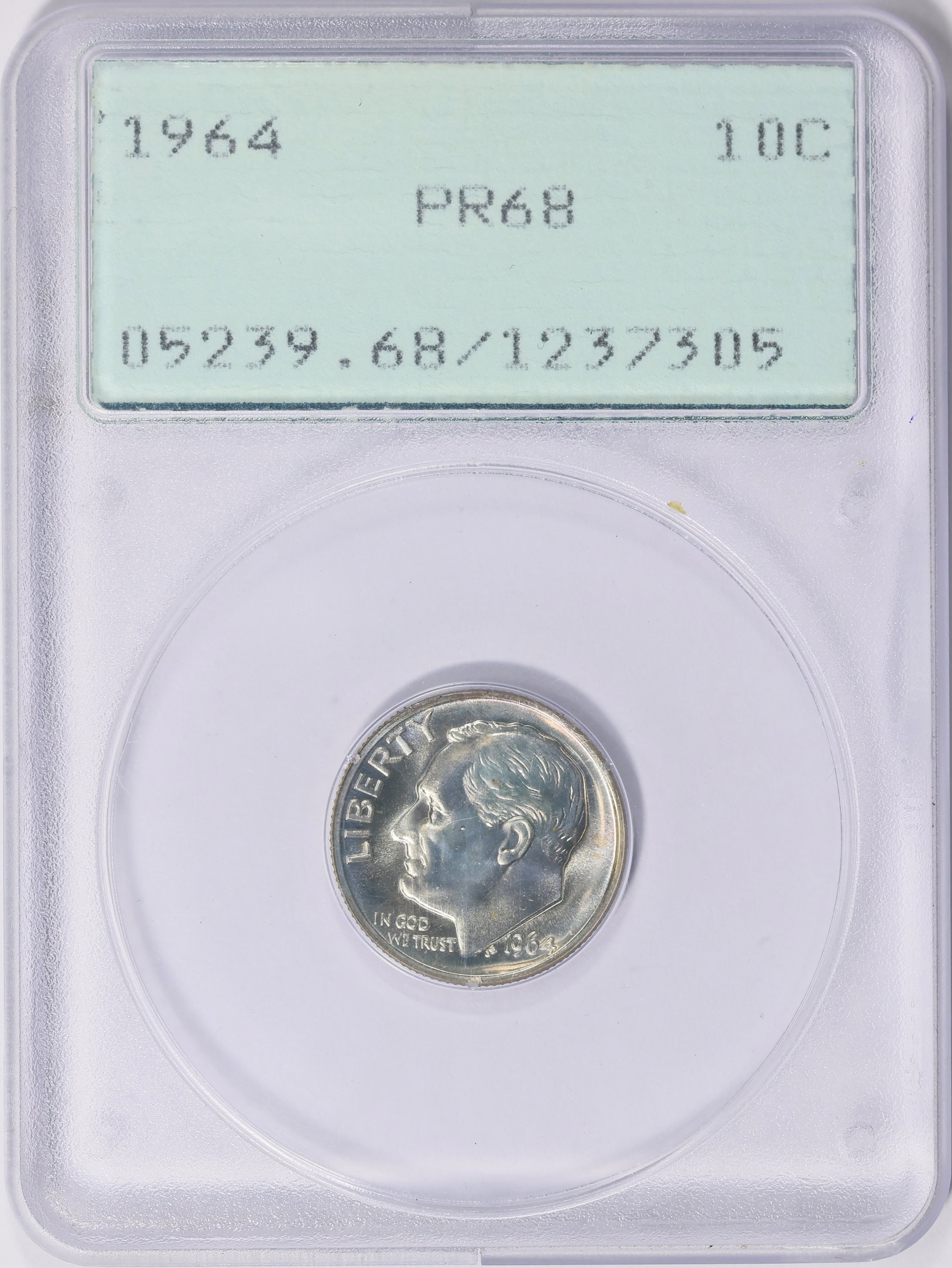 1964 Roosevelt Dime PCGS Proof-68 OGH (1st Gen) (Item 1633403 ...