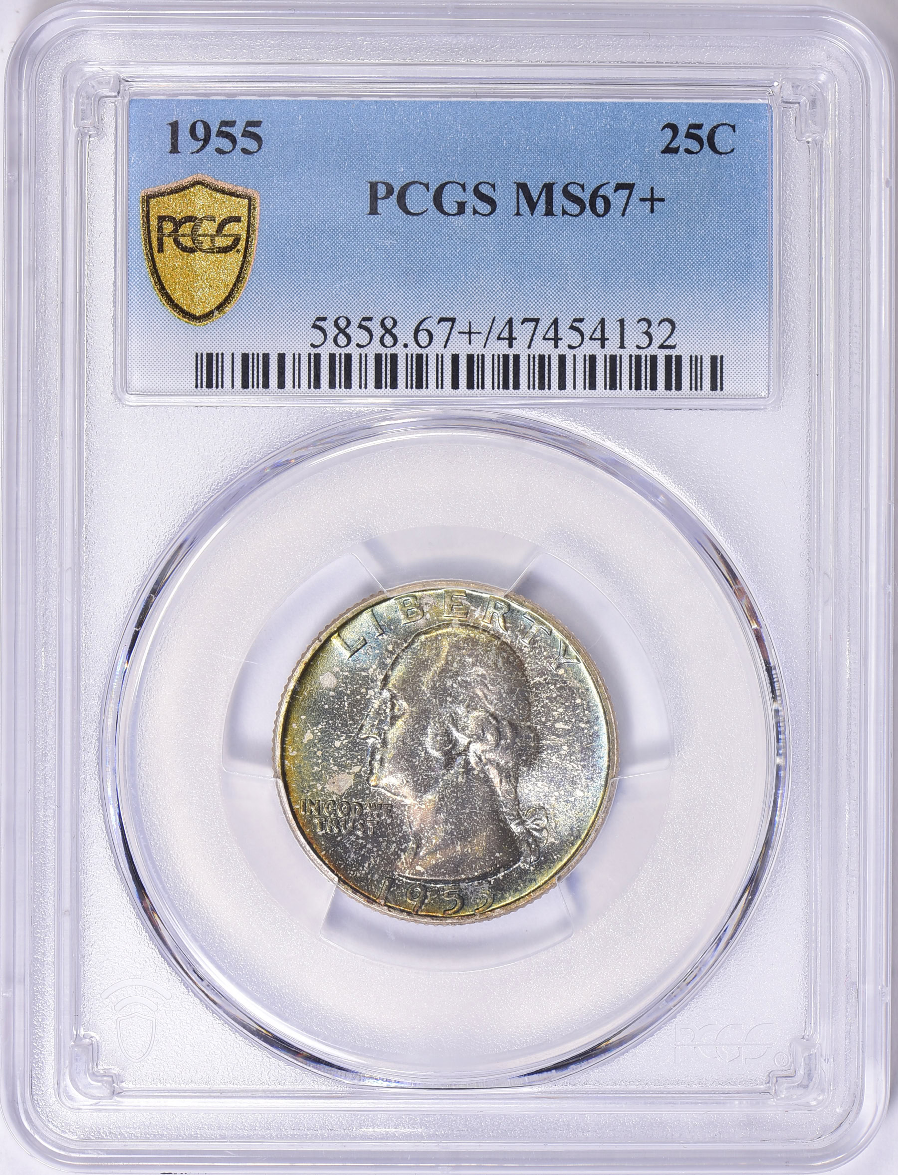 1955 Washington Quarter PCGS MS-67+ (Toned) (Item 1633431 ...