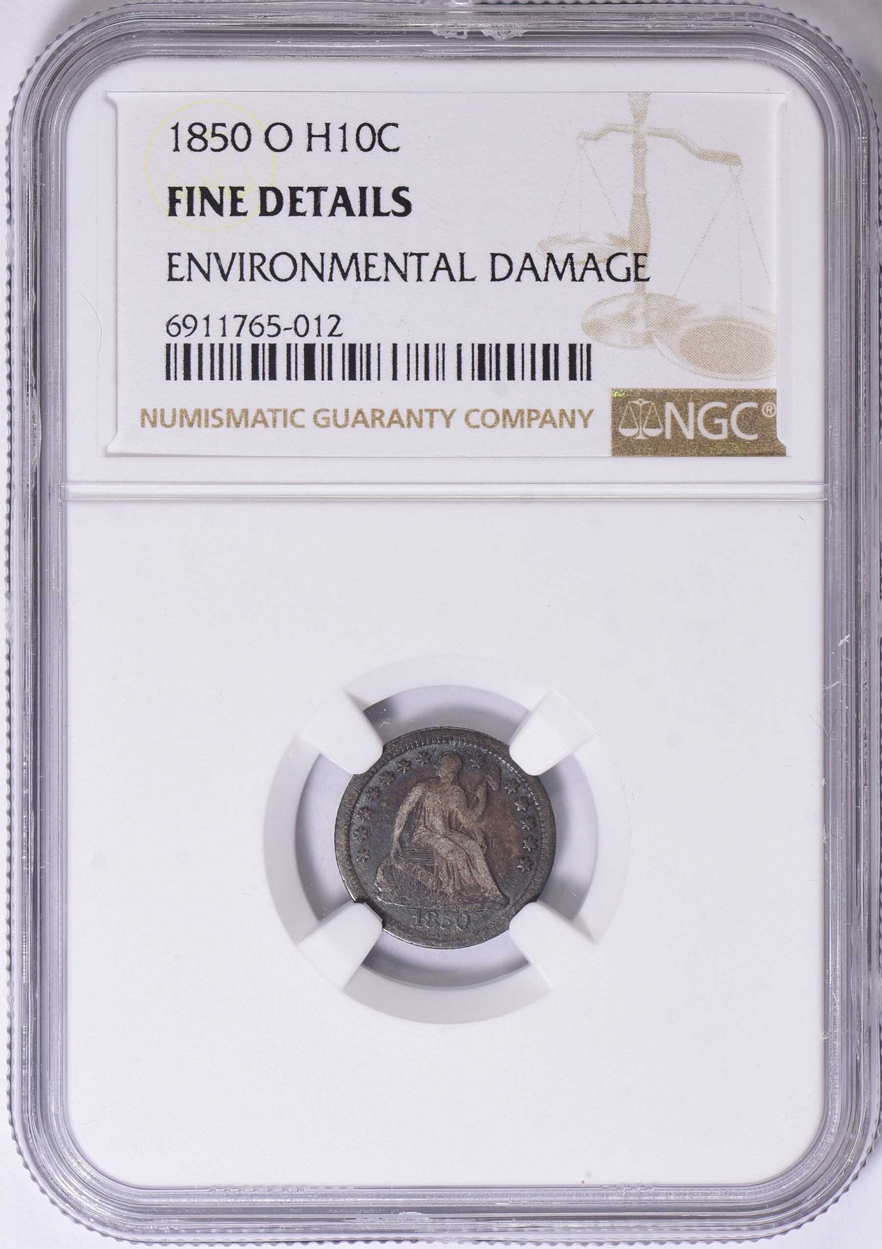 1850-O Seated Liberty Half Dime NGC Fine Details (Item 1634121 ...