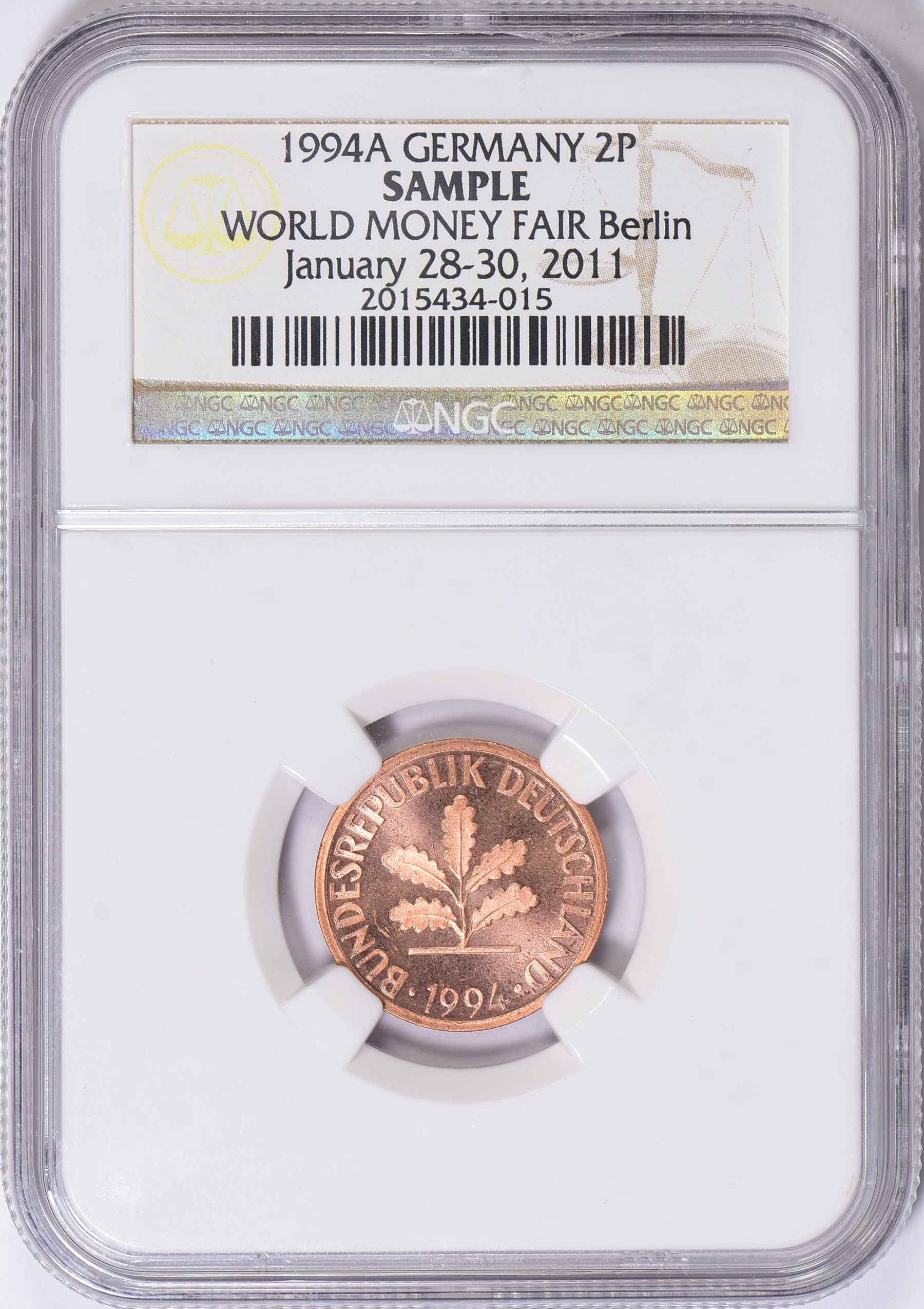 Germany - Federal Republic 1994-A 2 Pfennig NGC Certified (2011 Berlin ...