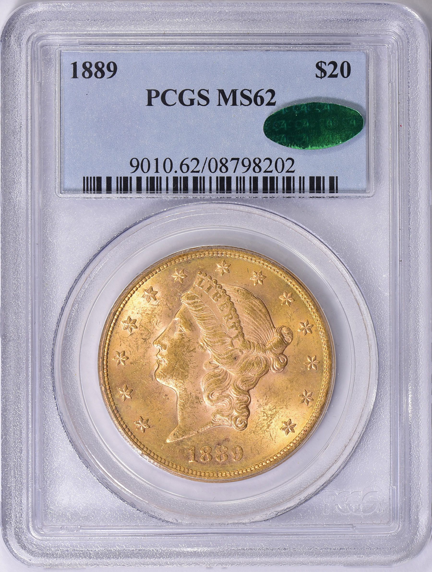 1889 Liberty Gold Double Eagle PCGS MS-62 (CAC Green) (Item 1637816 ...